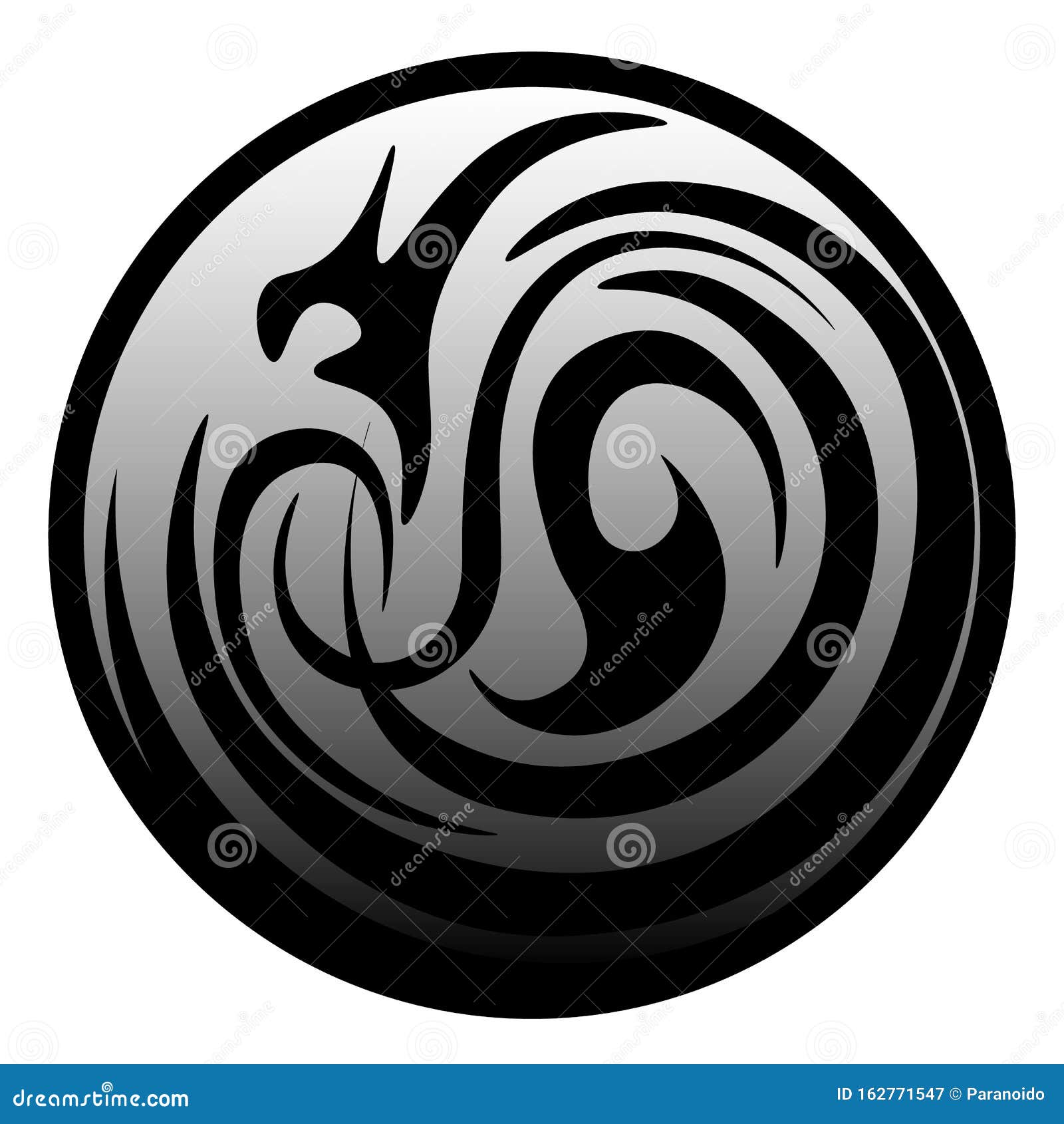 Black Circle, Dark Fantasy Symbol Stock Vector - Illustration of ...