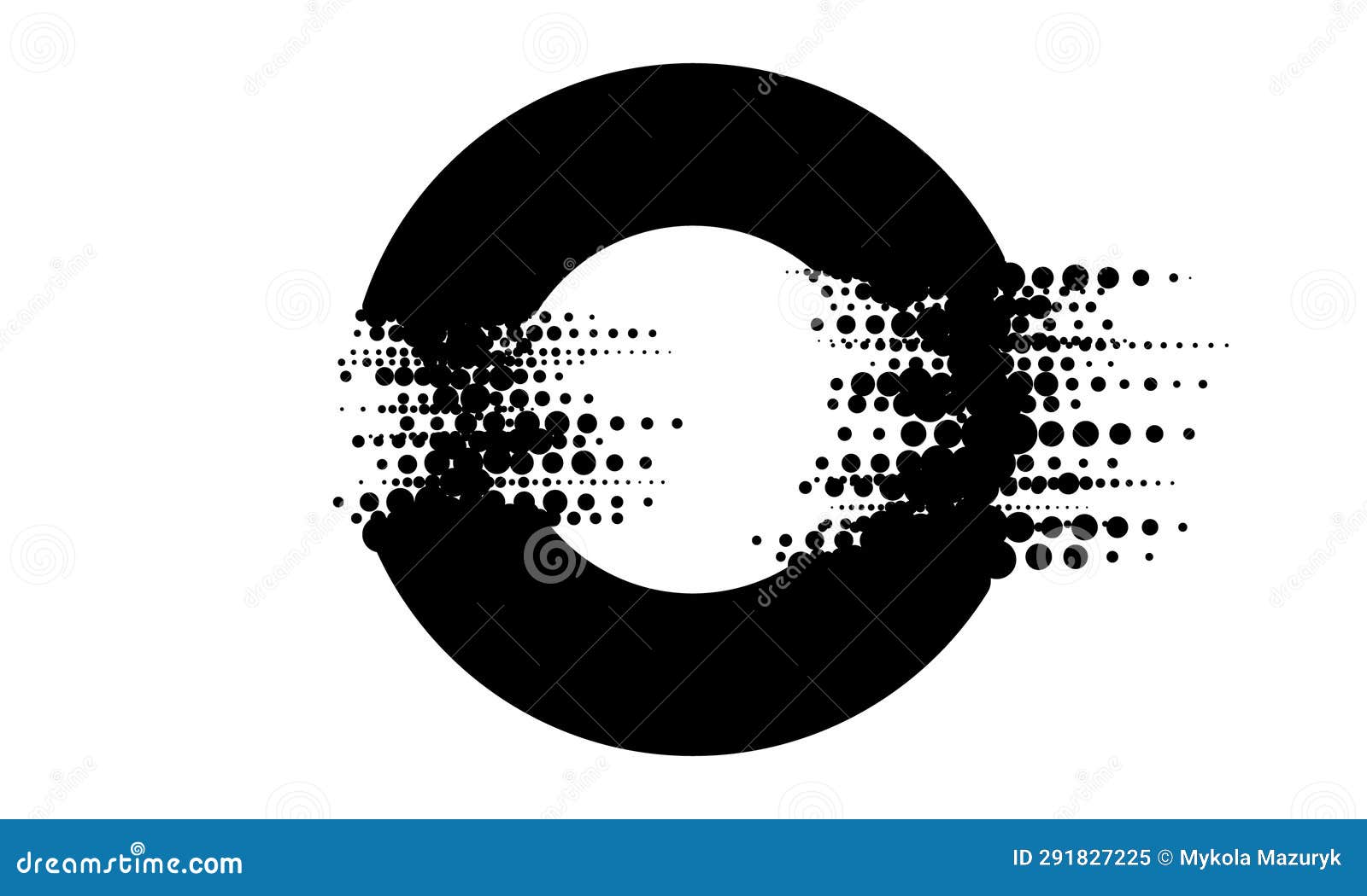 Glitch Halftone Line Element Set. Dotted Texture Geometric Form ...