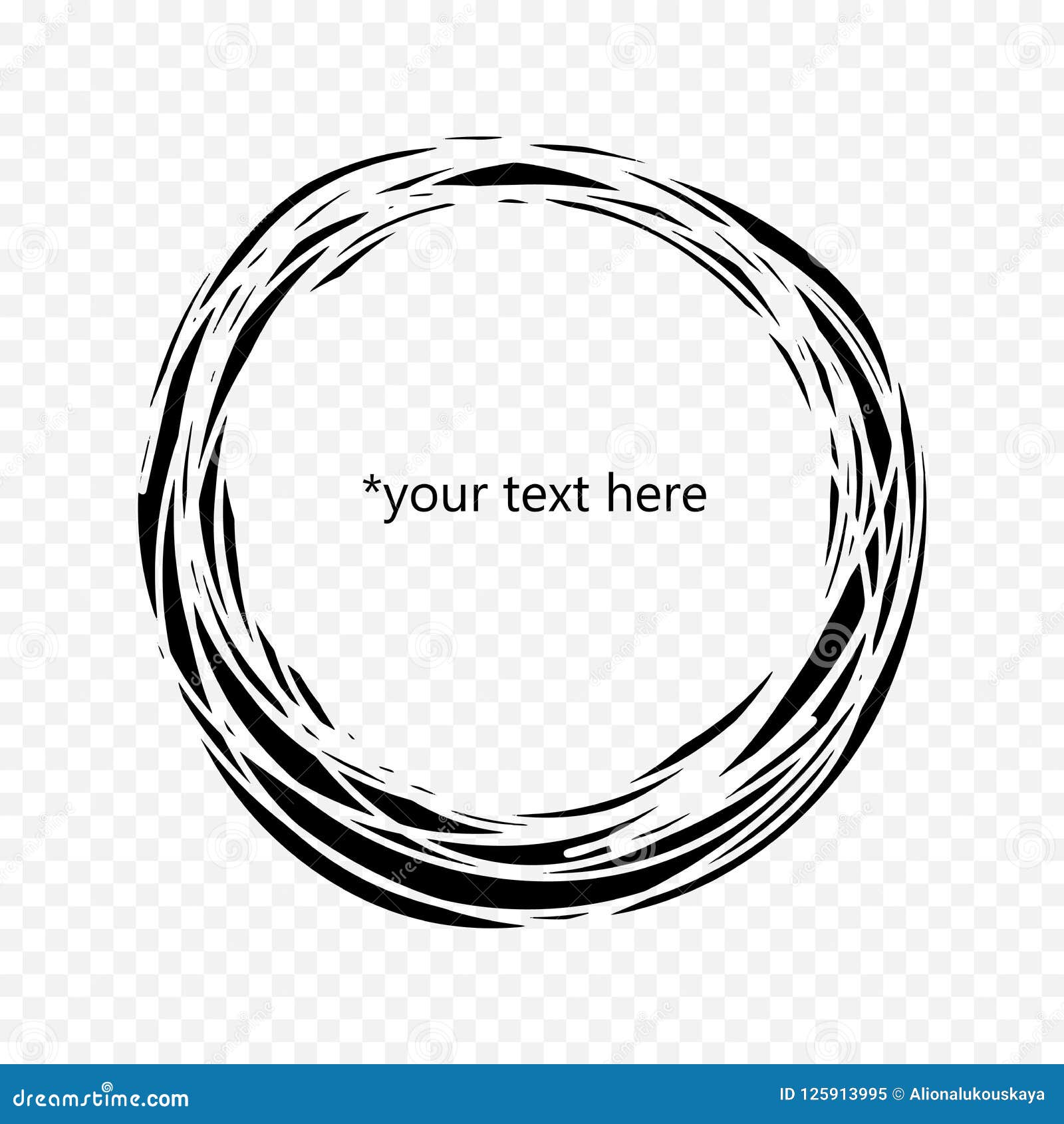 Black Circle Inside of Which You Can Write Your Text. Minimalistic ...