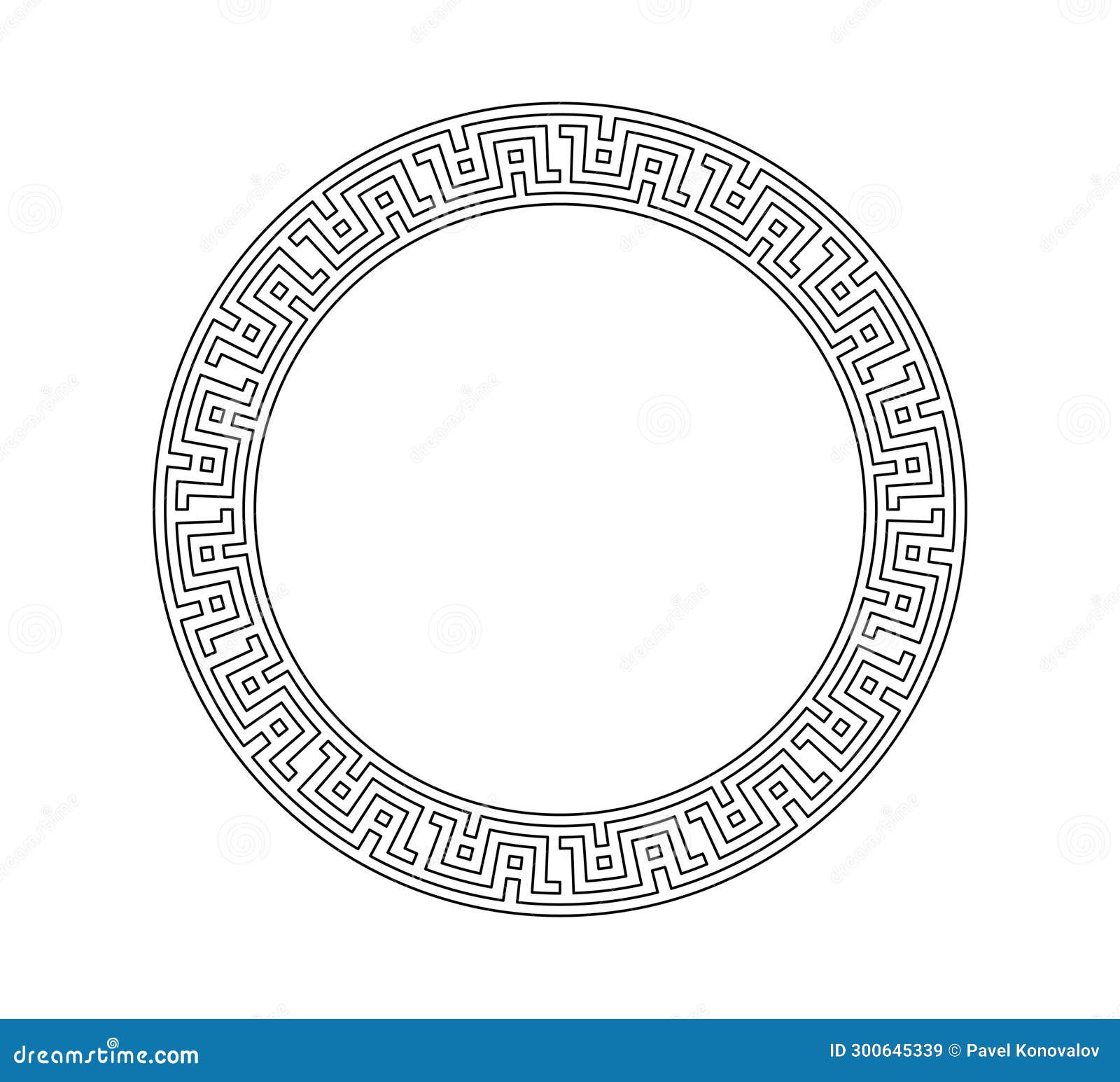Black Circle Ornate Border stock illustration. Illustration of ...