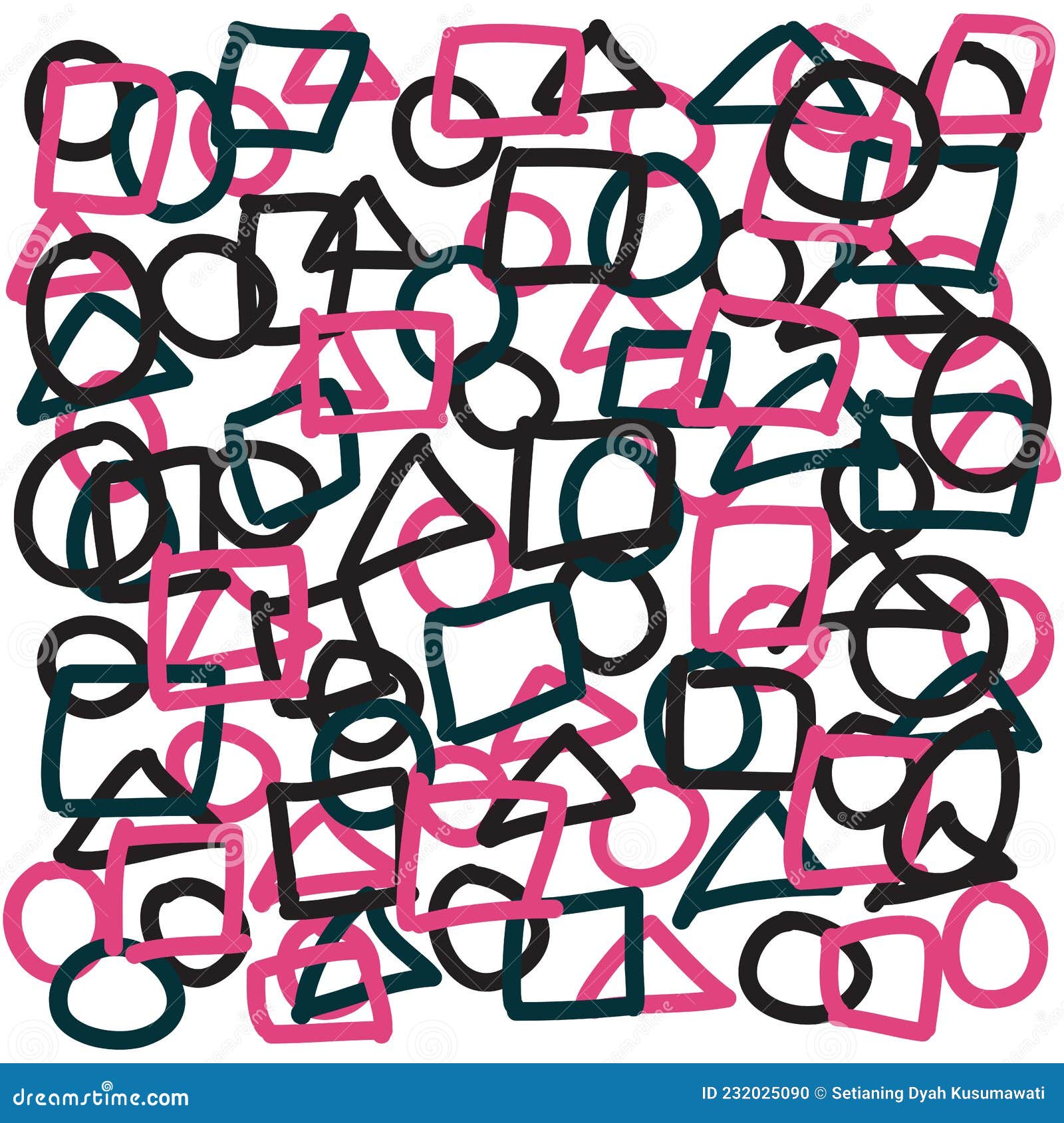 Black Circle Triangle Square Symbol with White Background Stock Vector ...