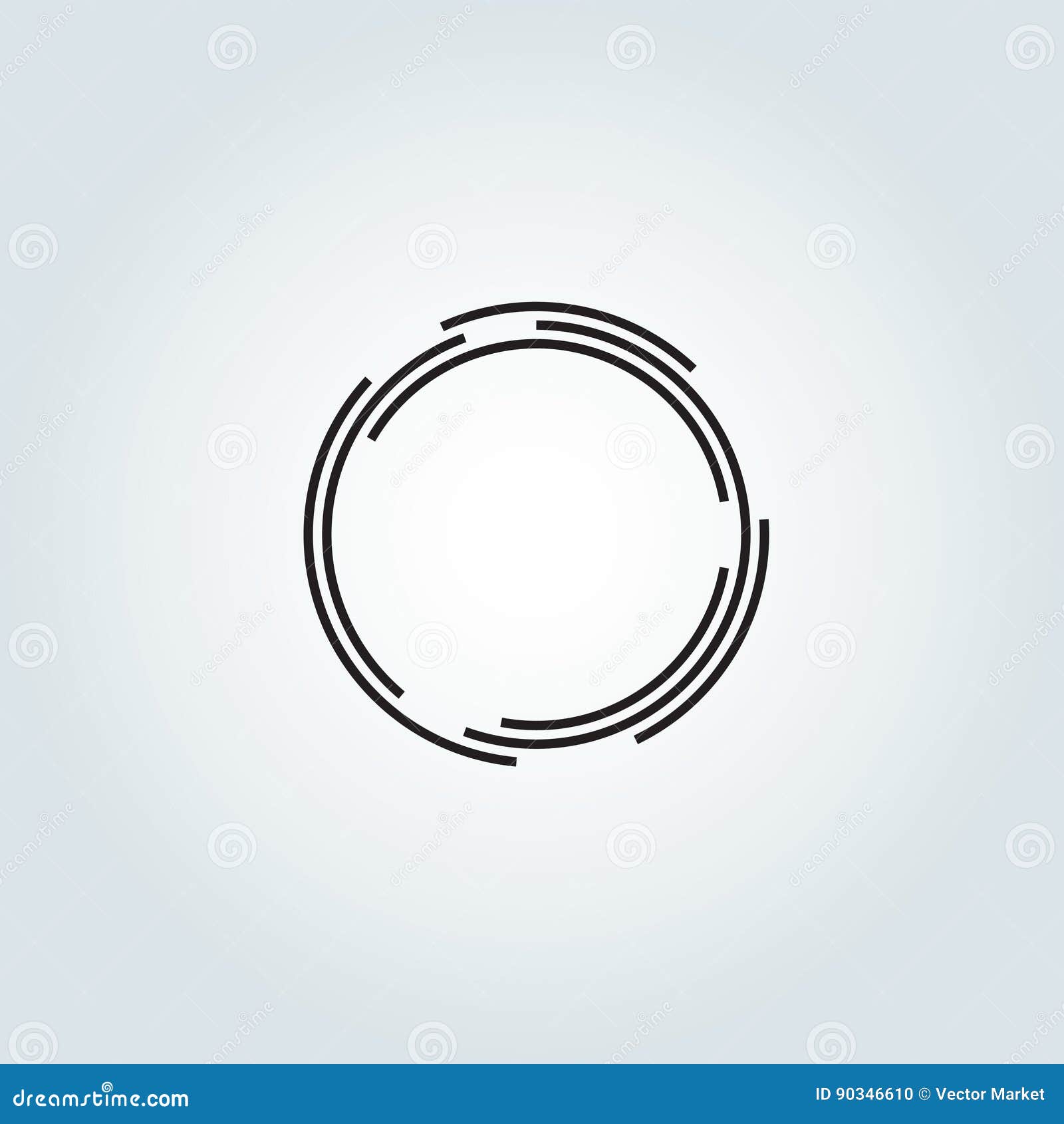 Black Circles Line Vector with Gradient Background Stock Vector ...