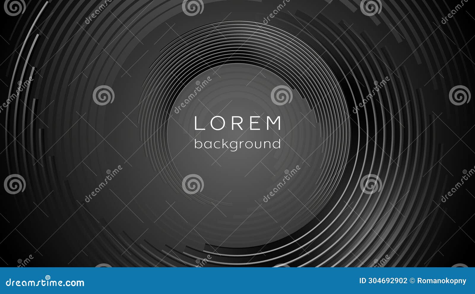 Black Circular Modern Illustration. Abstract Backdrop for Your Text ...