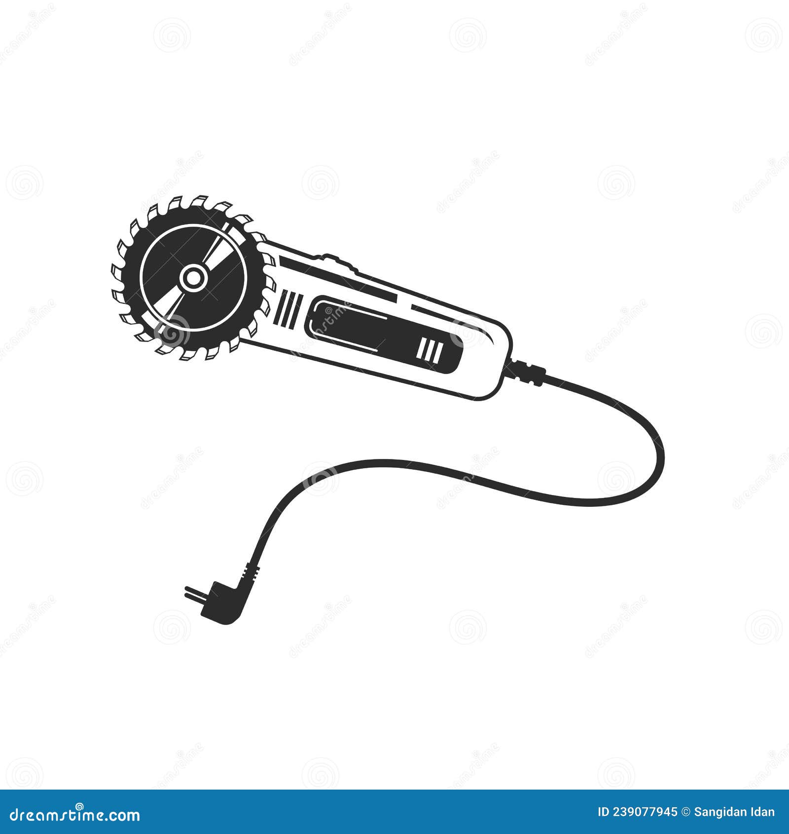 Black Circular Saw Machine Vector Illustration Design Stock Vector ...