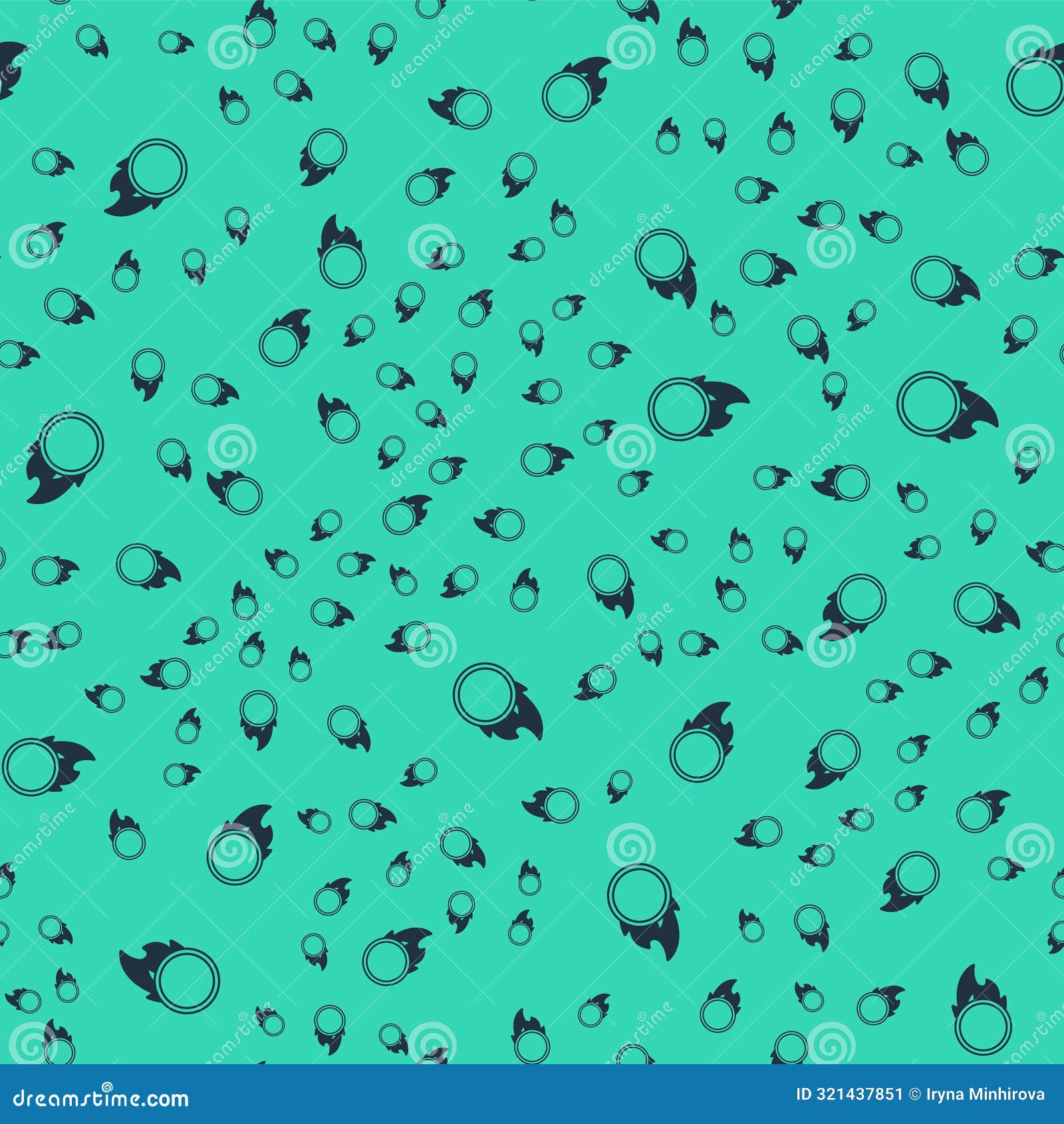 Black Circus Fire Hoop Icon Isolated Seamless Pattern on Green ...