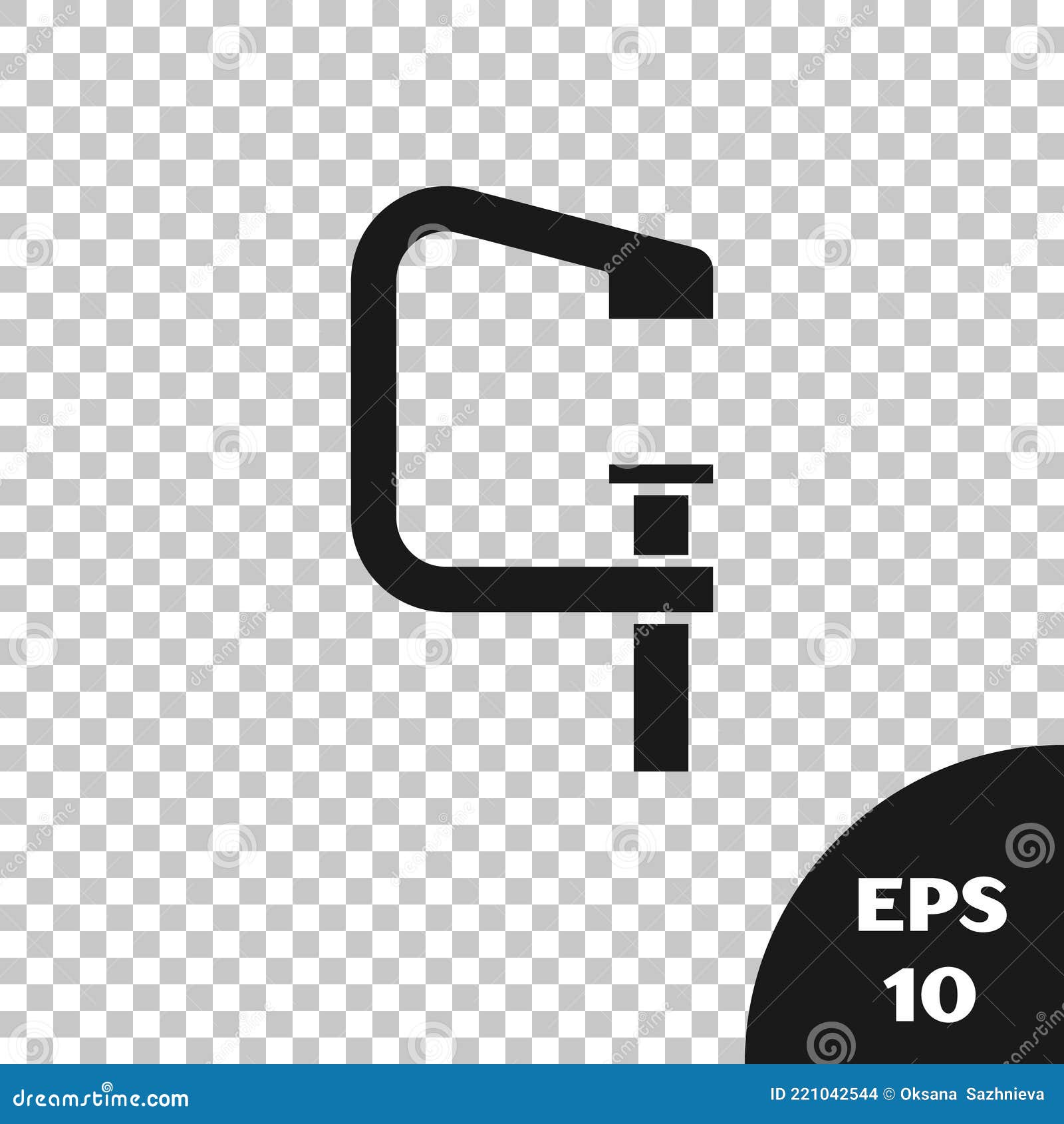 Black Clamp and Tool Icon Isolated on Transparent Background. Locksmith ...