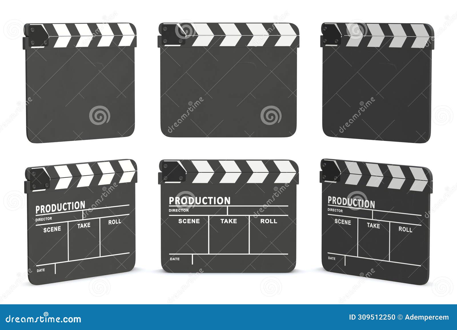 Black Clapboard Set stock illustration. Illustration of clapper - 309512250