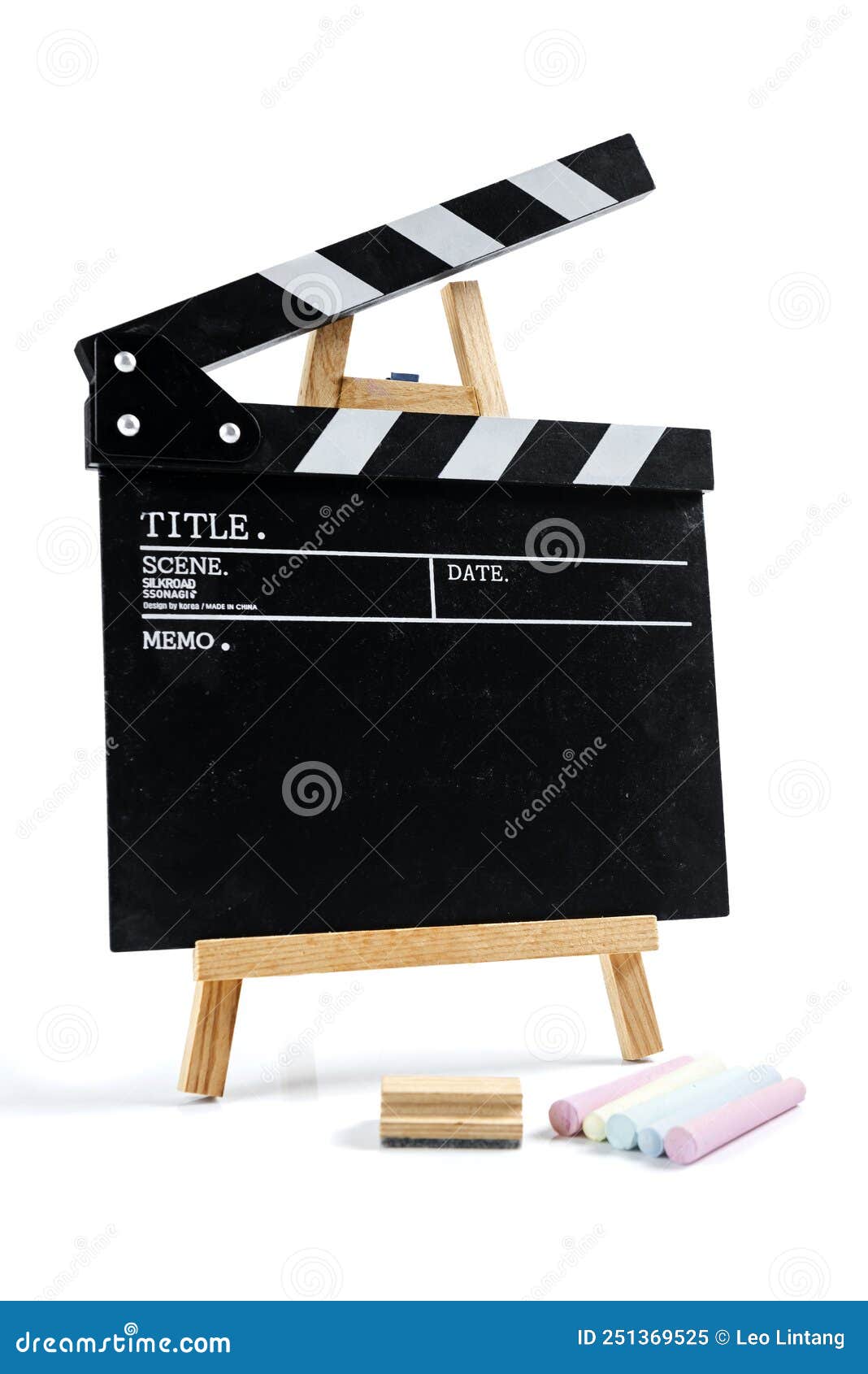 Black clapper board stock image. Image of cinematography - 251369525