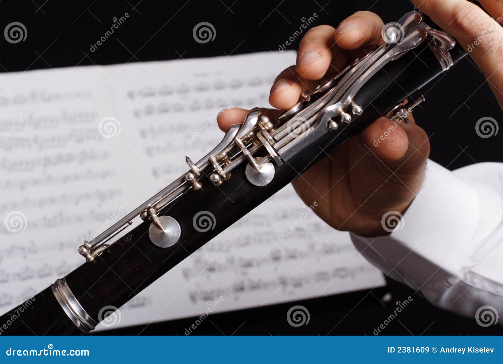 Black clarinet stock image. Image of reeds, concert, background - 2381609