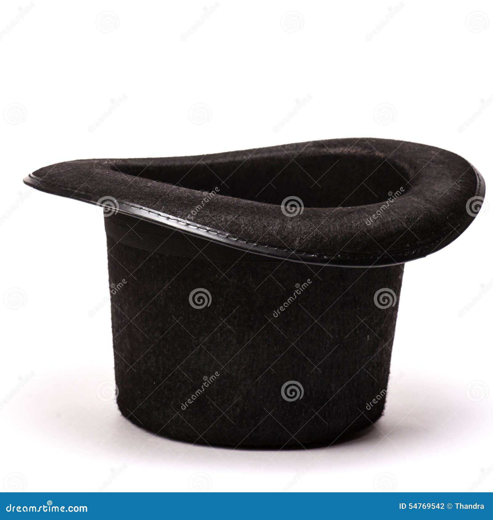 Black Classic Top Hat, Isolated Stock Photo - Image of magician ...