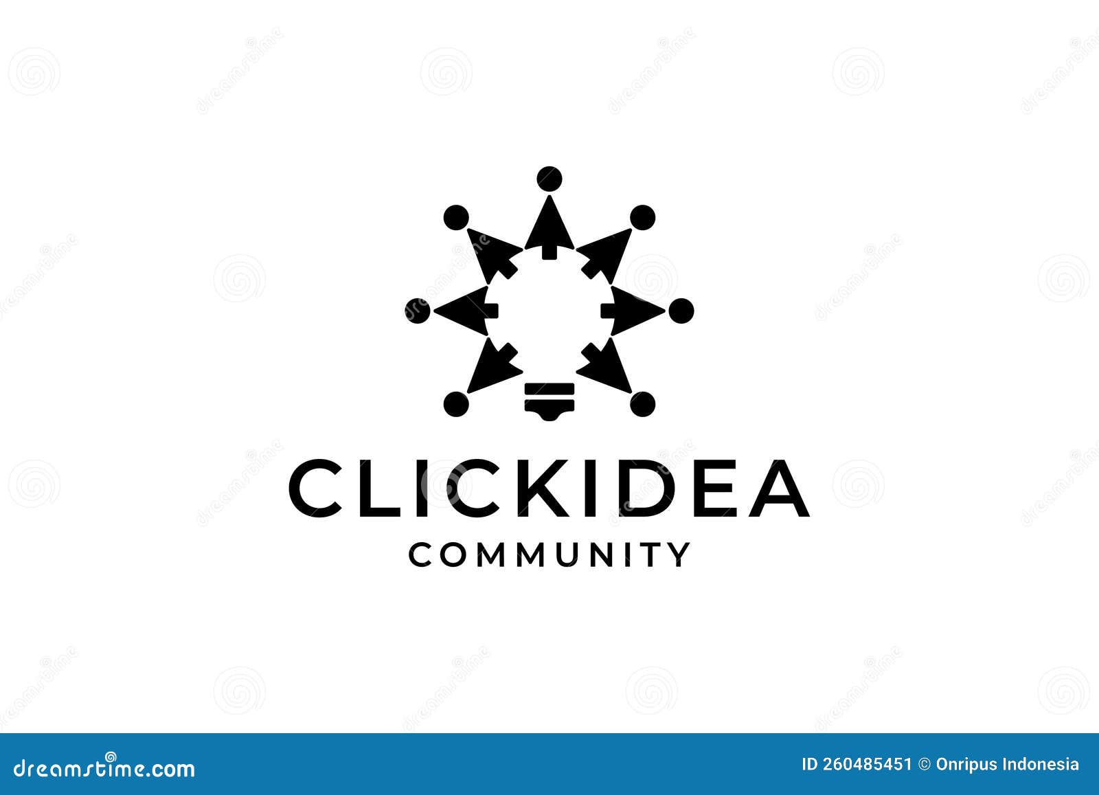 Black Click Idea Community Logo Concept Stock Vector - Illustration of ...
