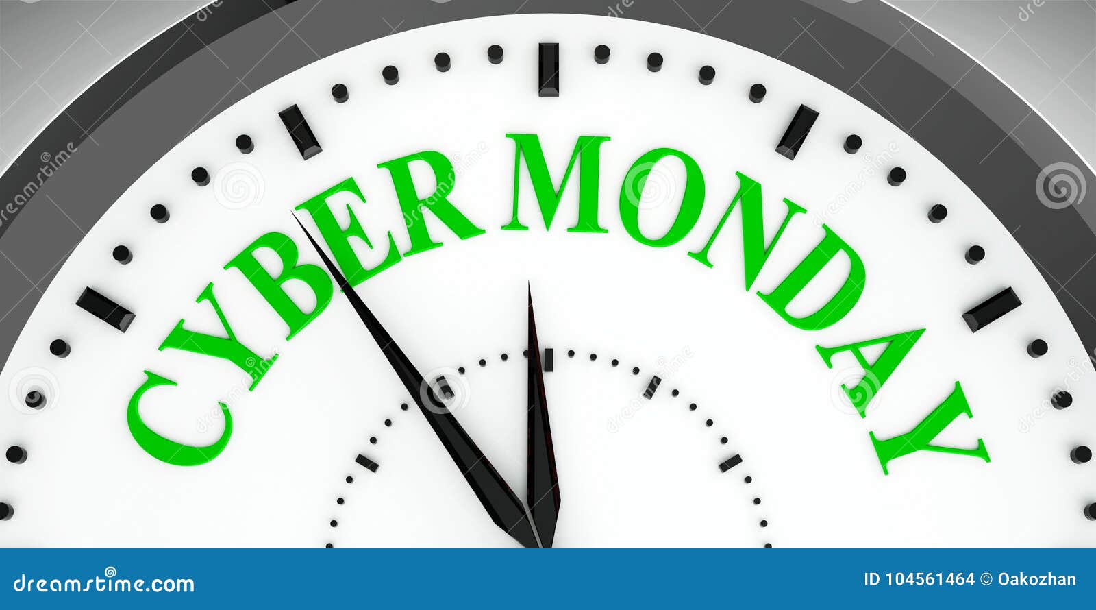 Clock dial Cyber Monday stock illustration. Illustration of discount ...
