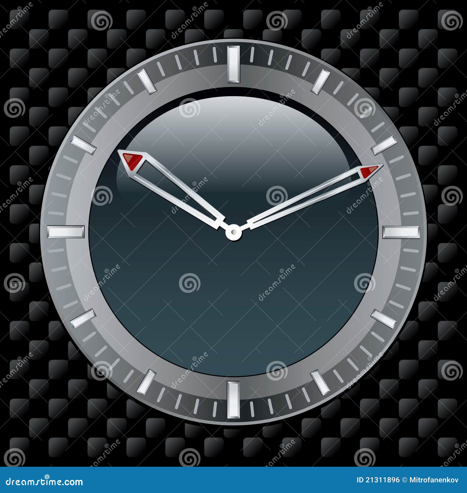 Black clock face stock vector. Illustration of deadline - 21311896