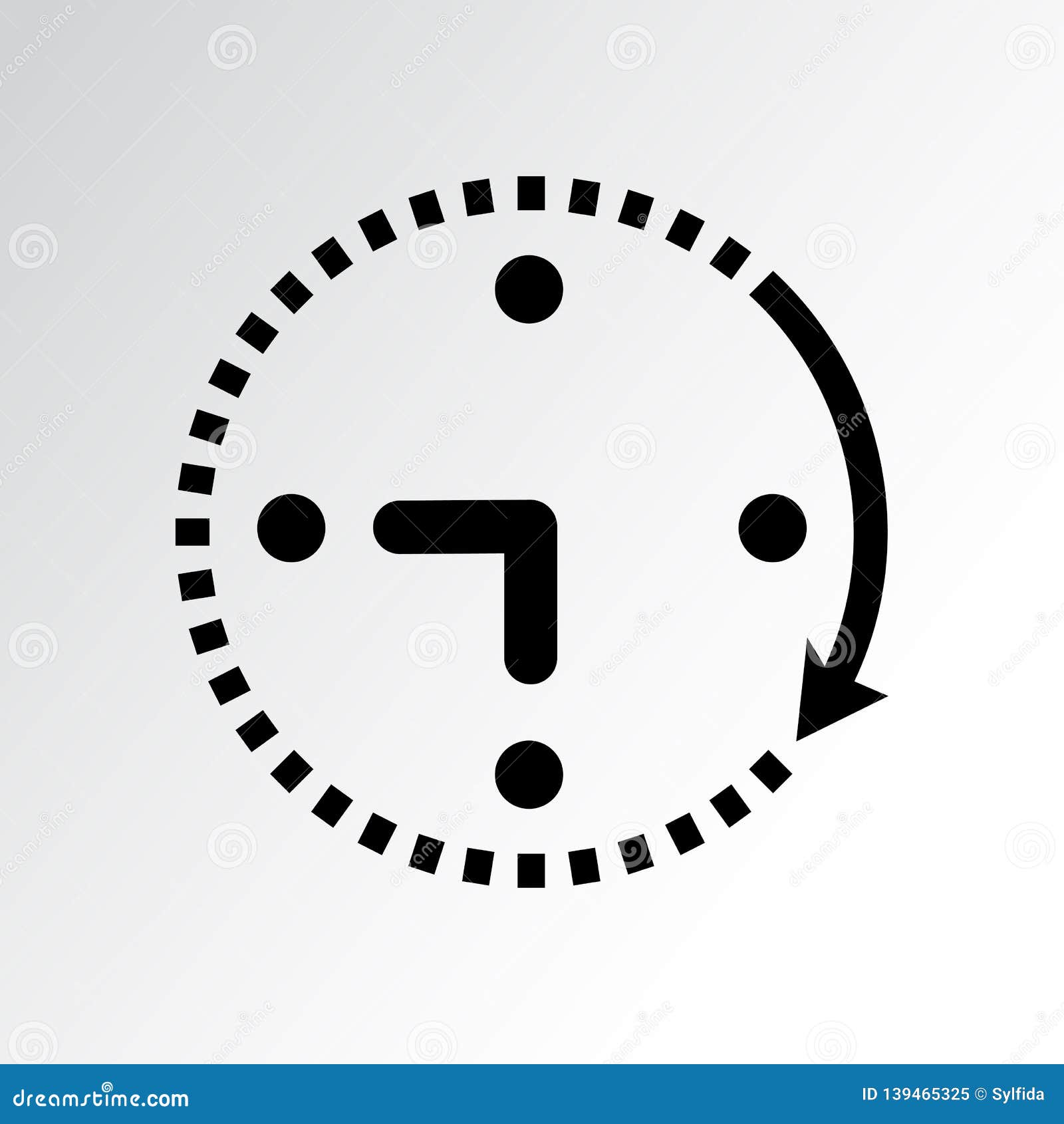 Black Clock Icon. Vector Illustration Stock Illustration - Illustration ...