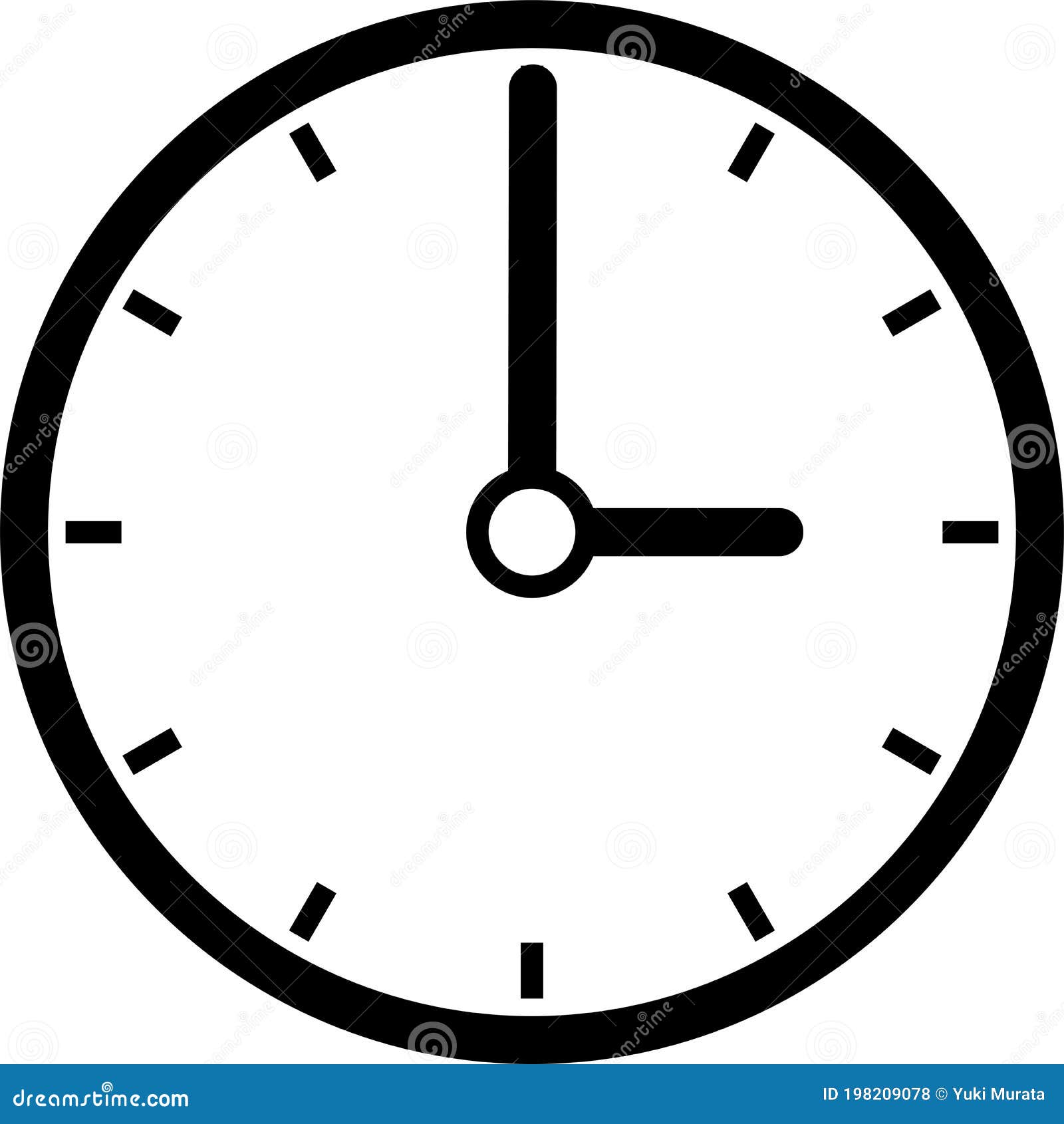 Black Clock illustration stock vector. Illustration of icon - 198209078