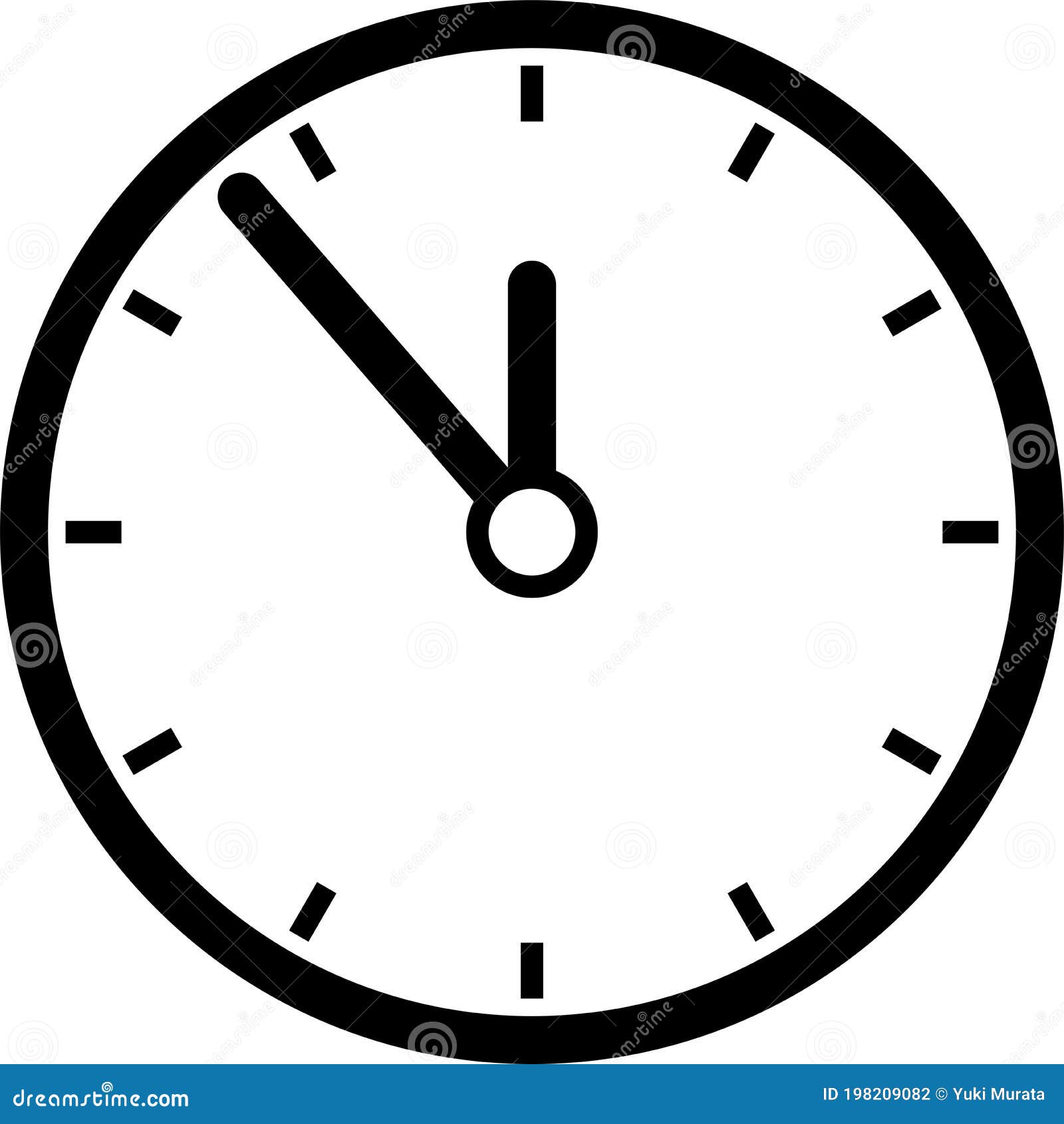 Black Clock illustration stock vector. Illustration of vector - 198209082