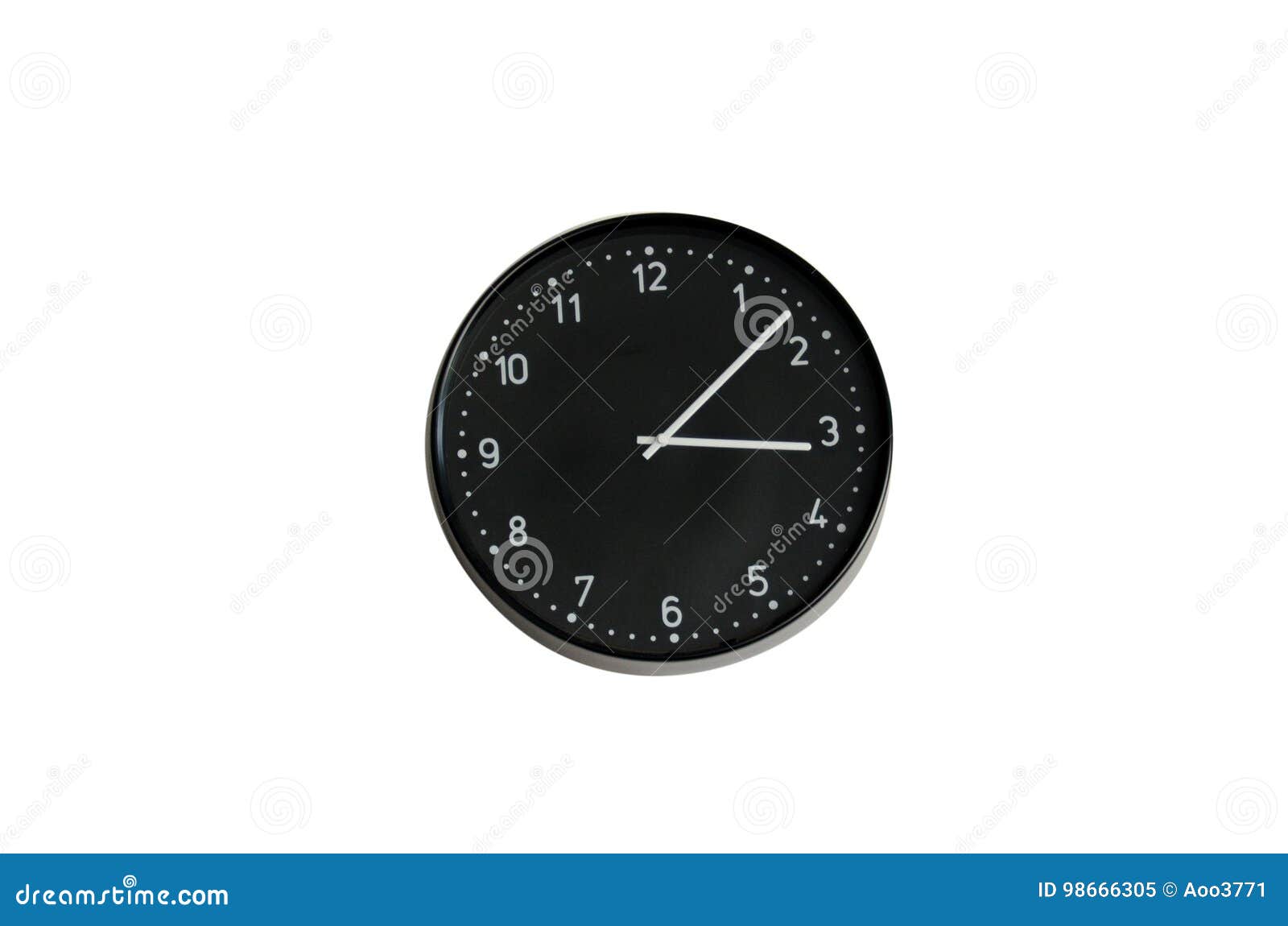 Black clock isolated stock image. Image of awake, minute - 98666305