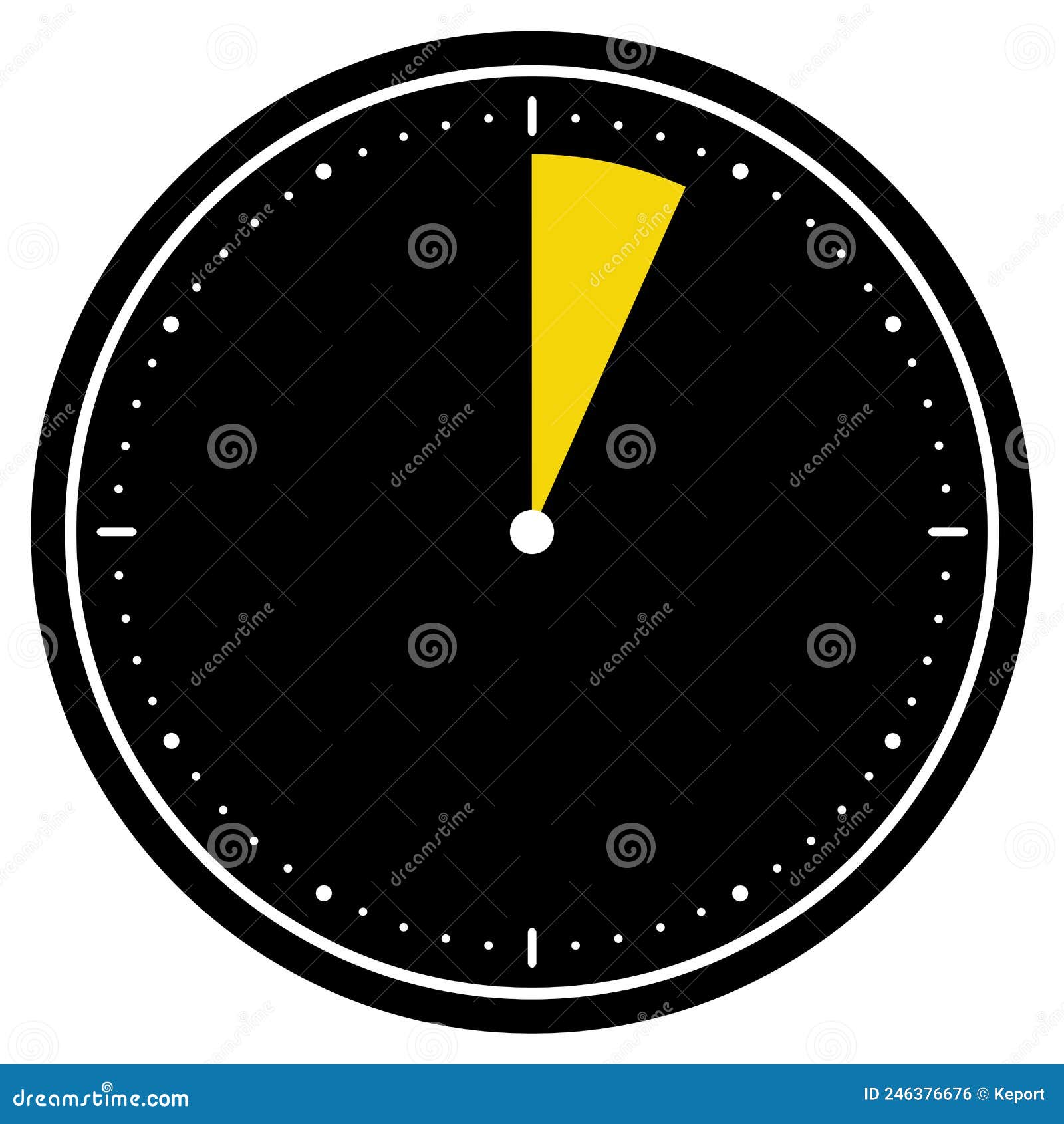 Black Clock Symbol: 4 Seconds or 4 Minutes Stock Illustration ...