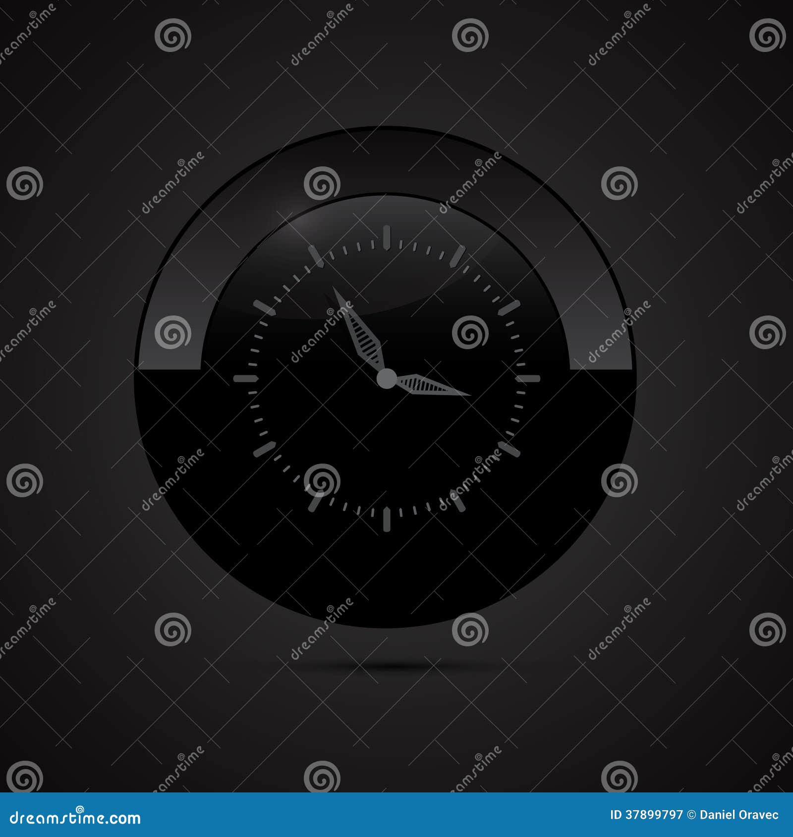 Black Clock Vector Illustration Stock Vector - Illustration of color ...