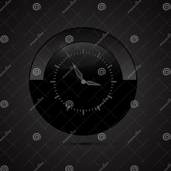 Black Clock Vector Illustration Stock Vector - Illustration of color ...
