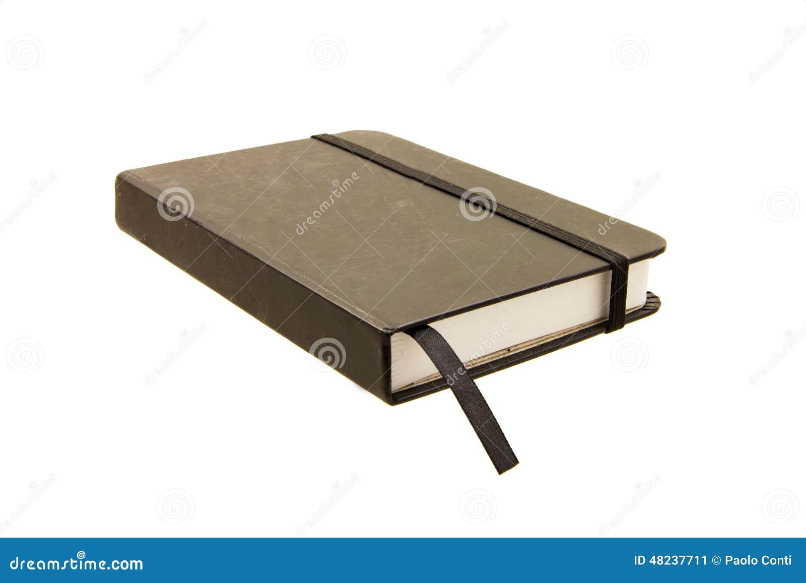 Black Closed Notebook Isolated on White Stock Image - Image of white ...