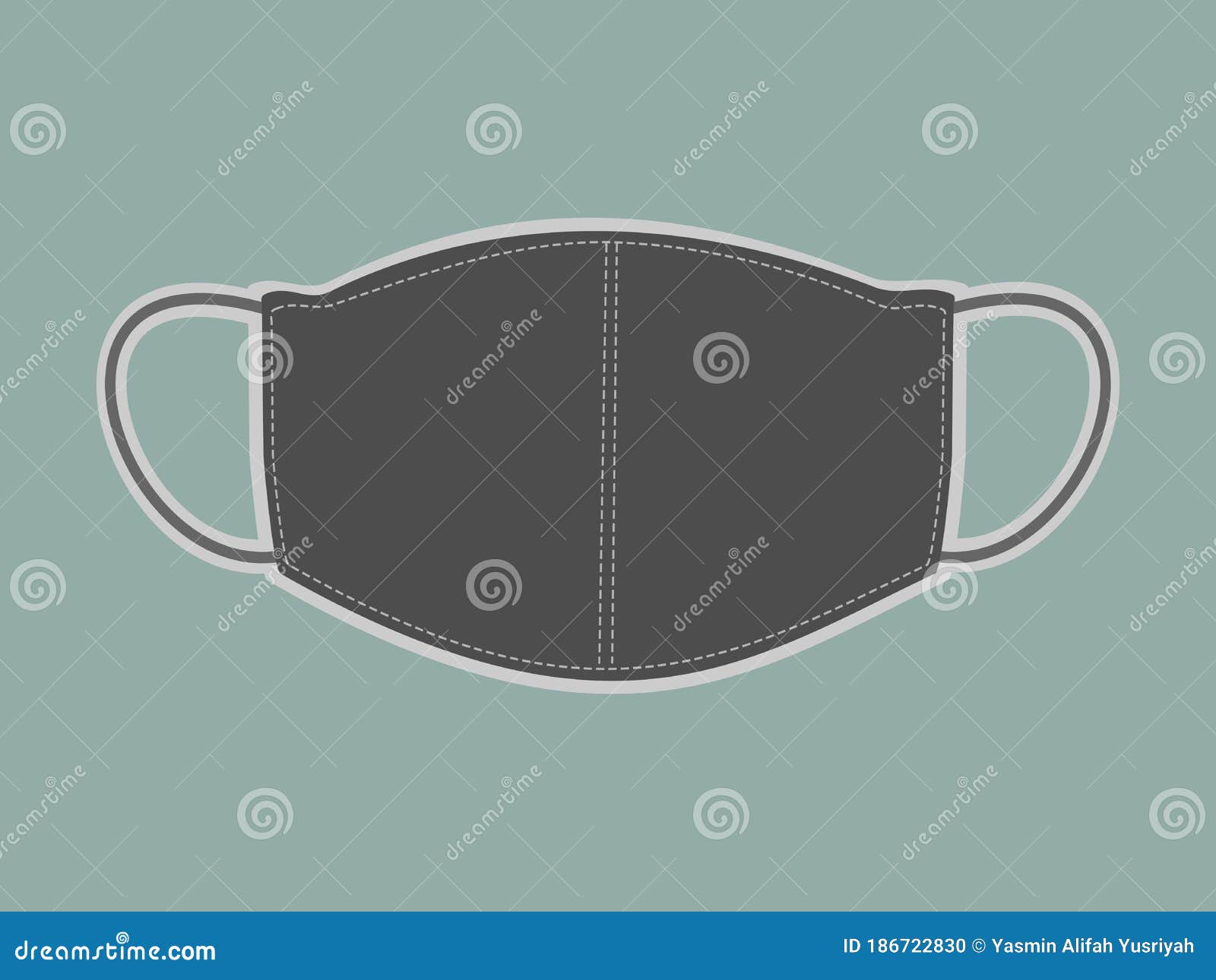 Isolated Black Cloth Face Mask Stock Vector - Illustration of hygiene ...
