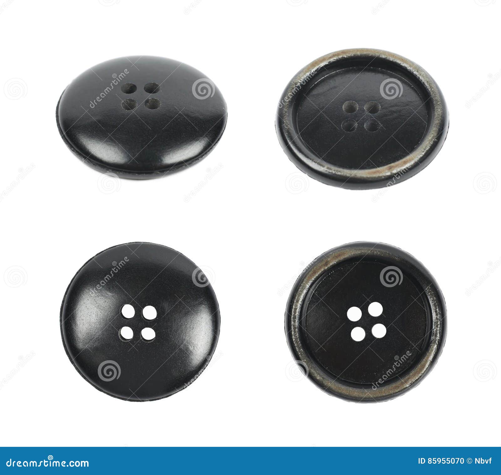 Black Clothing Button Isolated Stock Photo - Image of fashion, grunge ...