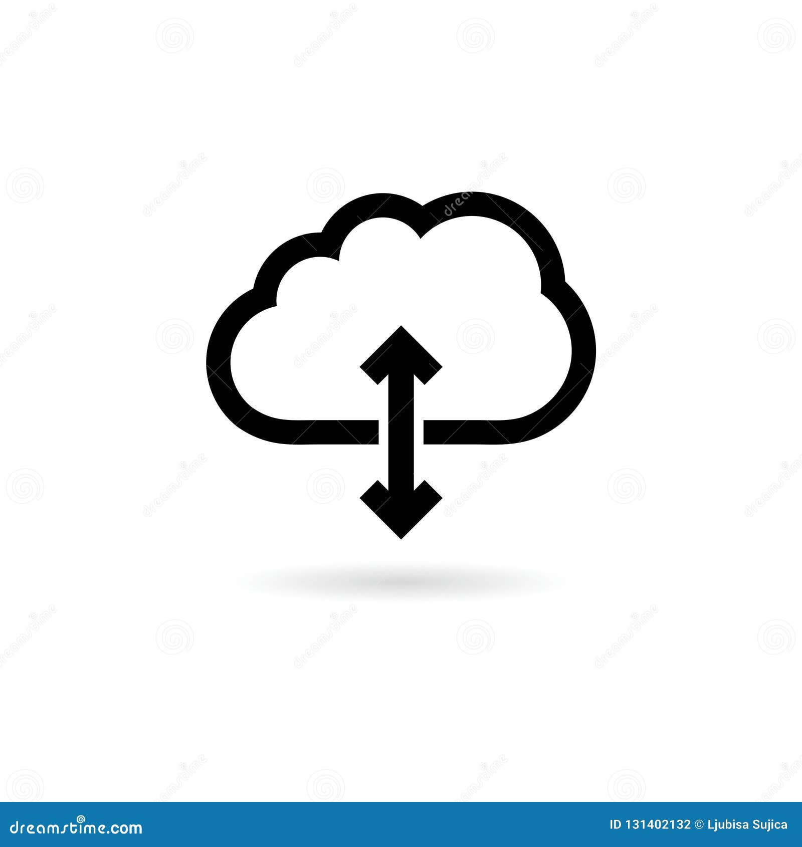 Black Cloud Computing Simple Icon or Logo Stock Vector - Illustration ...