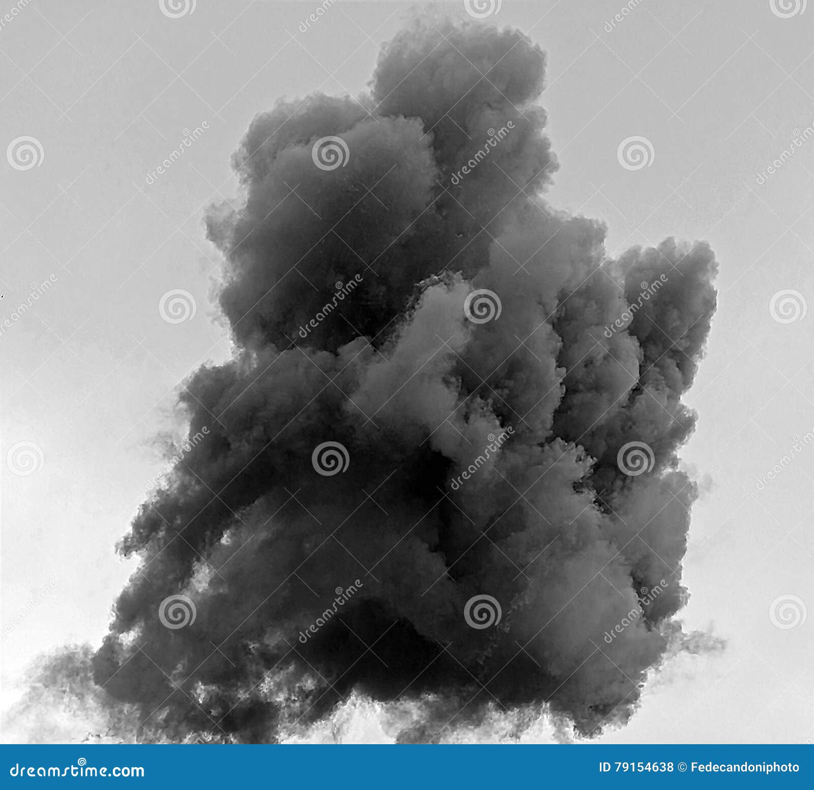 Black Cloud of the Explosion in the Sky Stock Photo - Image of black ...
