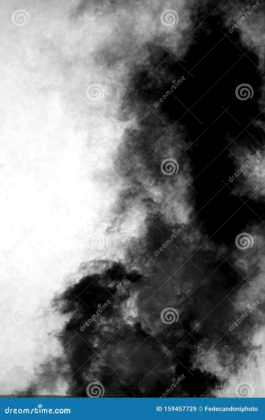 Black Cloud of Smoke after the Explosion of the Fire Stock Image ...