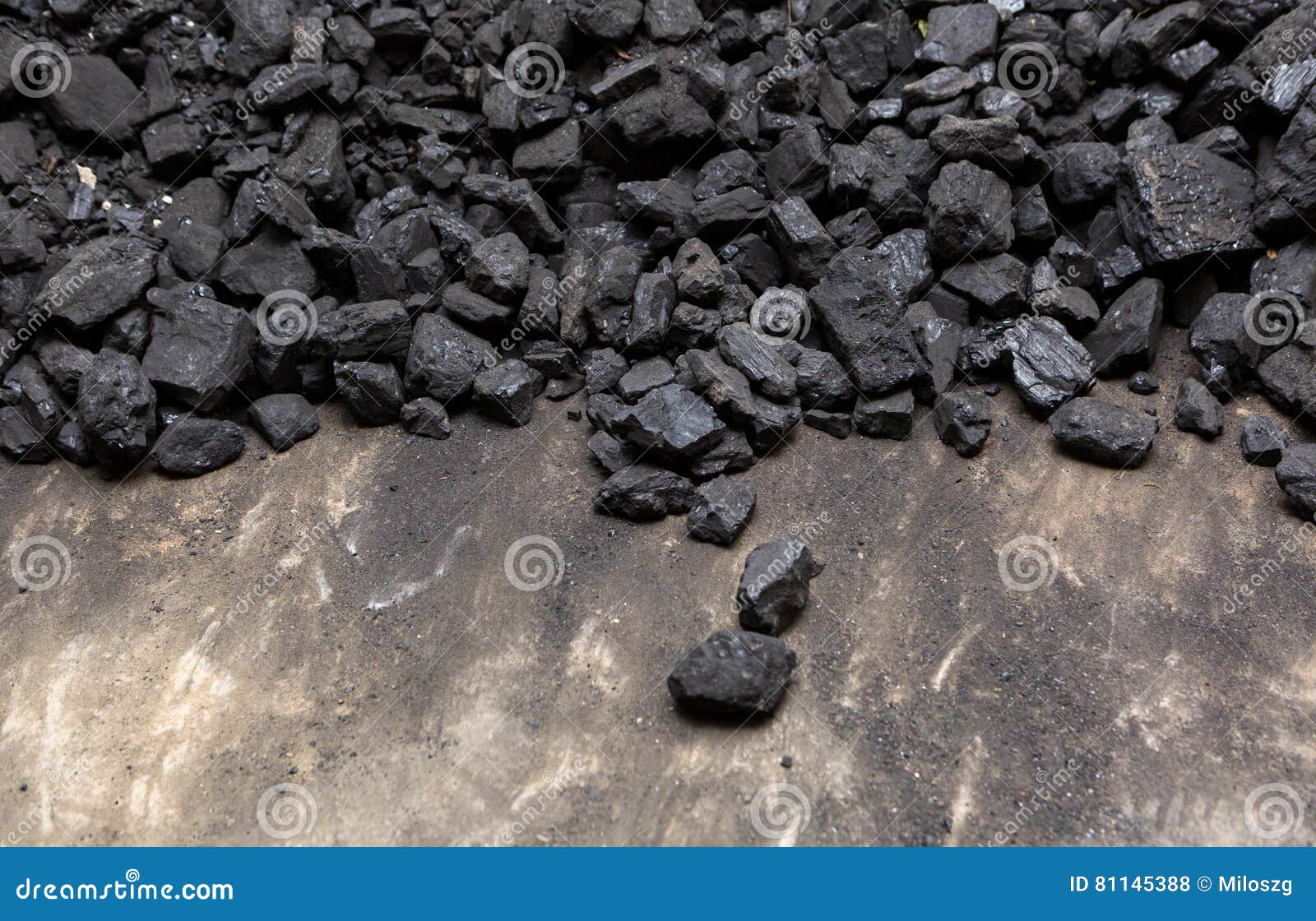 Black Coal Lying on a Pile in House Basement Stock Photo - Image of ...