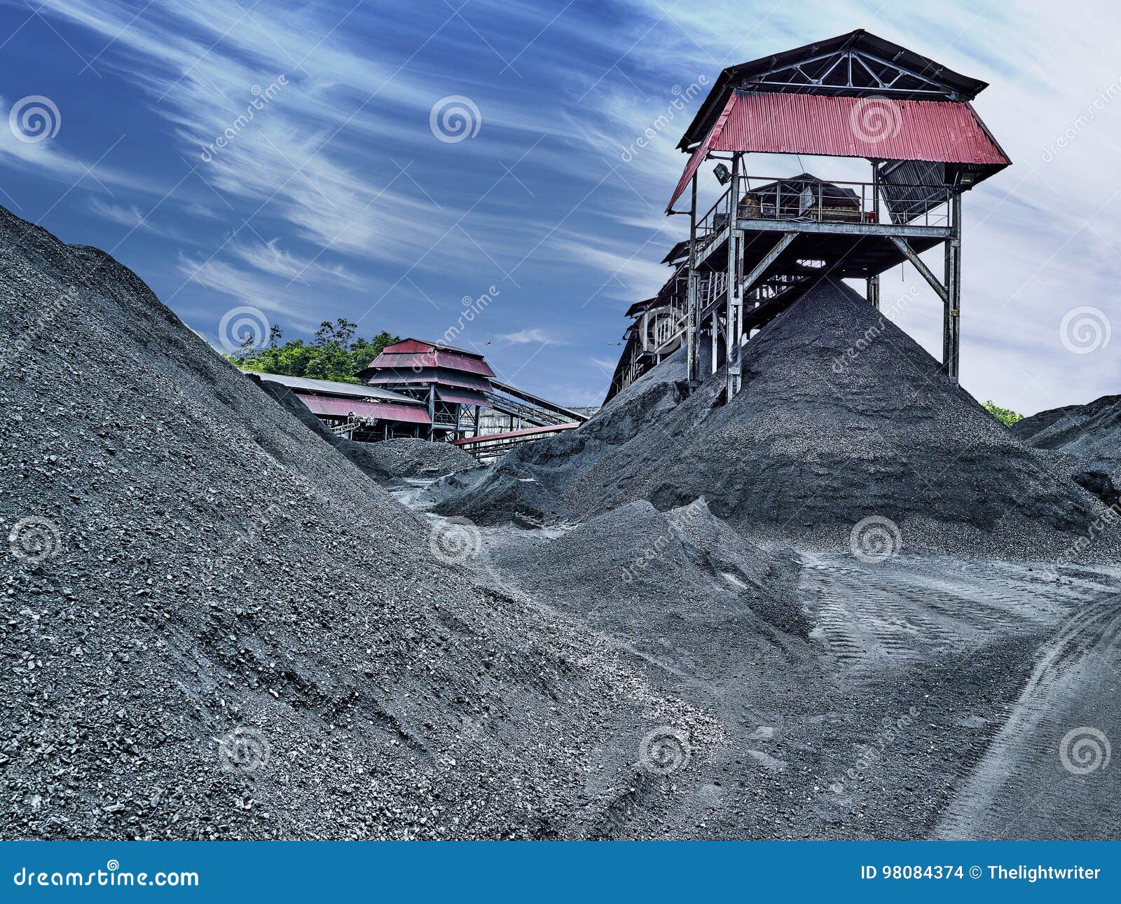 Black Coal Mining and Production in Asia Stock Photo - Image of coal ...