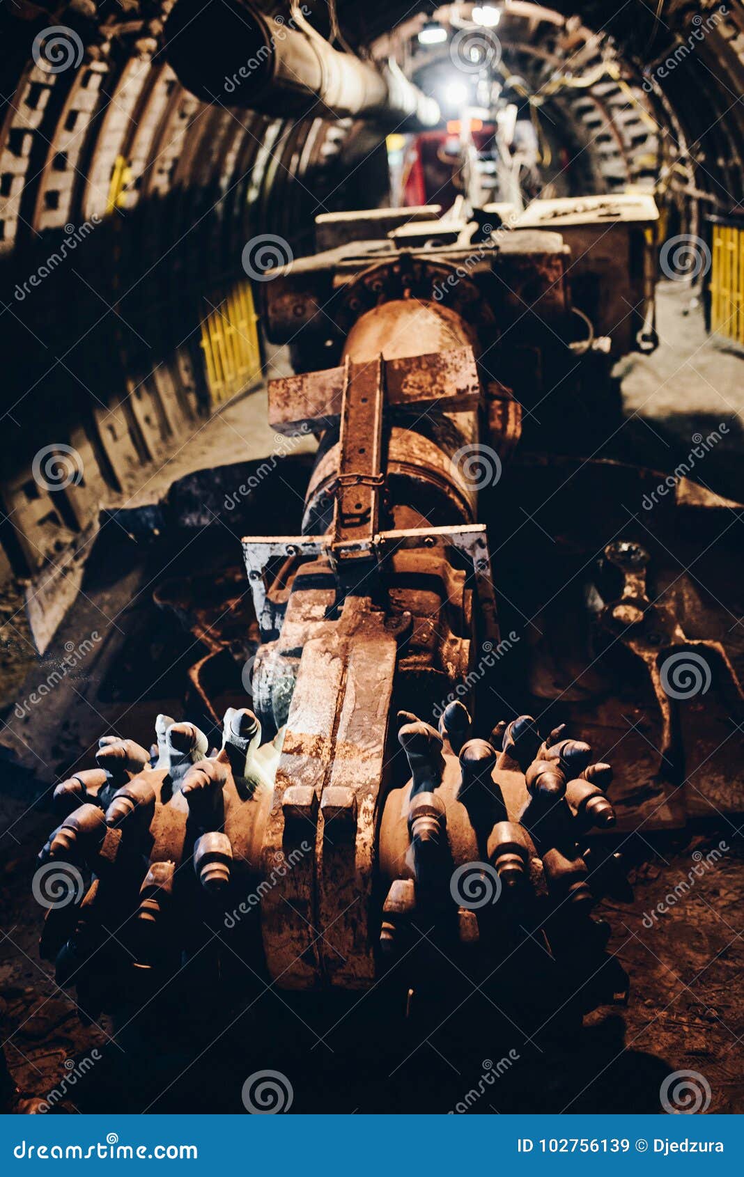 Black coal shearer stock image. Image of power, equipment - 102756139