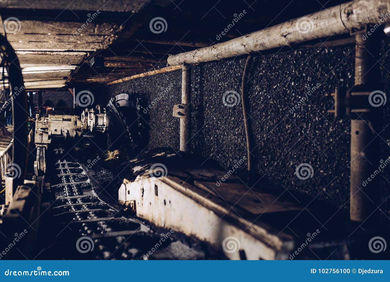 Black coal shearer stock photo. Image of exploitation - 102756100