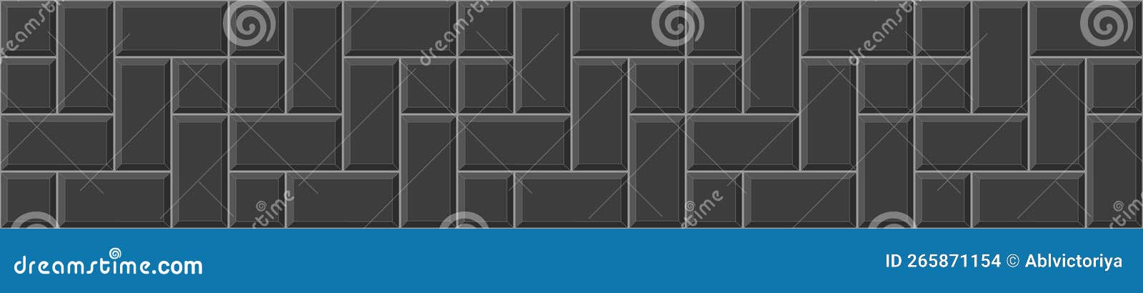 Black Causeway Square Tile Background. Stone Or Ceramic Brick Wall ...