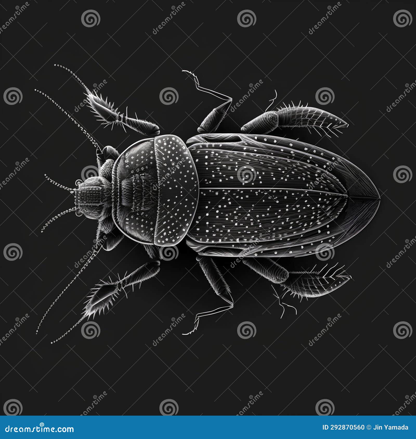 Black Cockroach on a Black Background. 3d Rendering, 3d Illustration ...