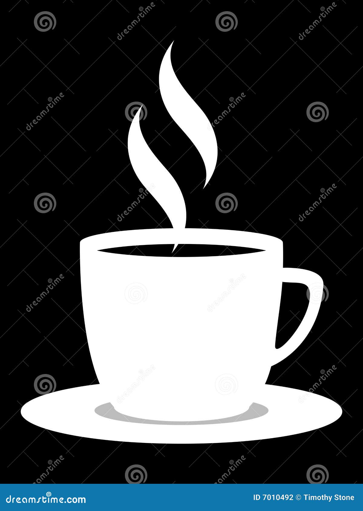Black Coffee stock vector. Illustration of cafe, morning - 7010492