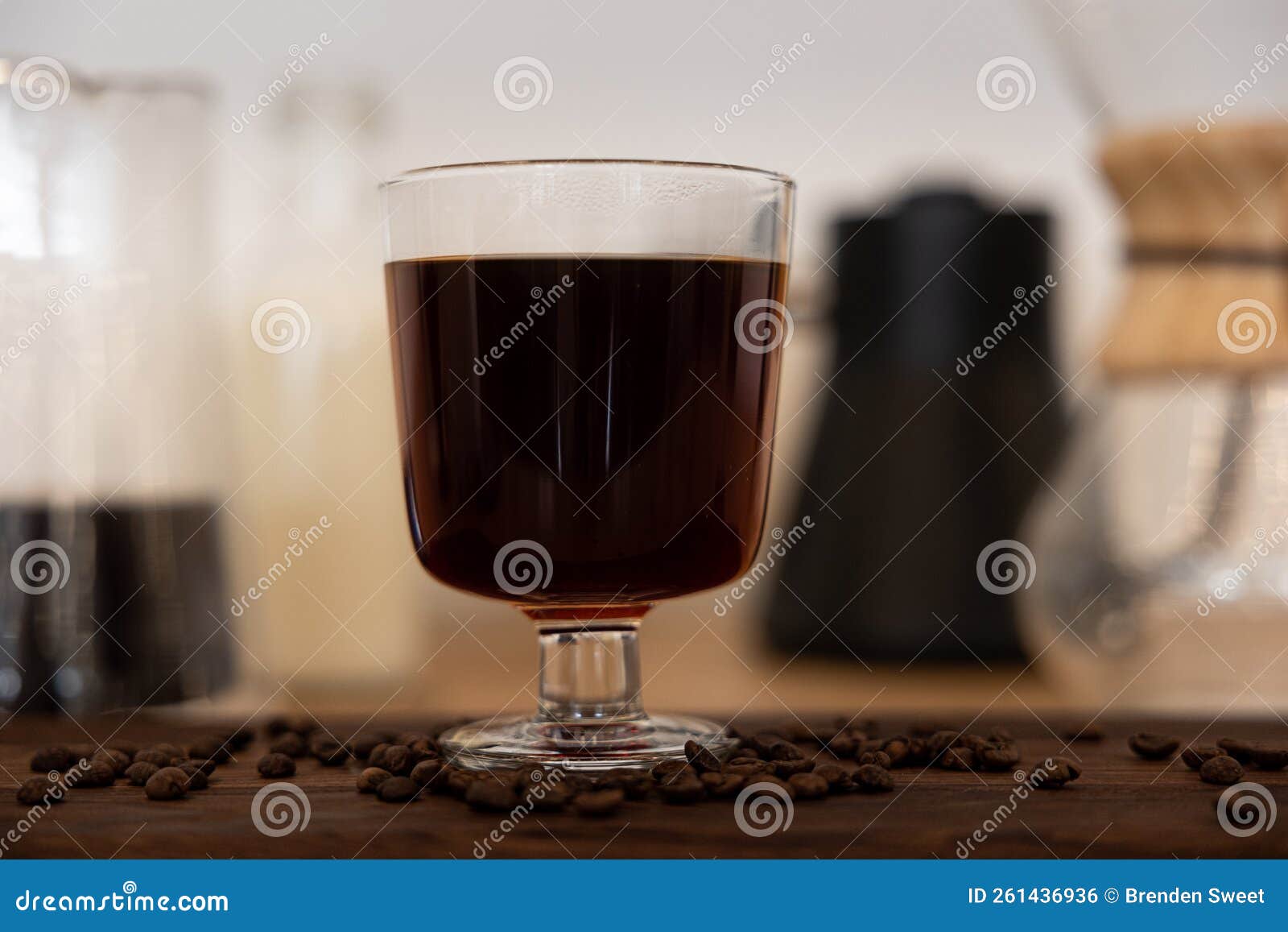 Black Coffee and add-ins stock photo. Image of components - 261436936