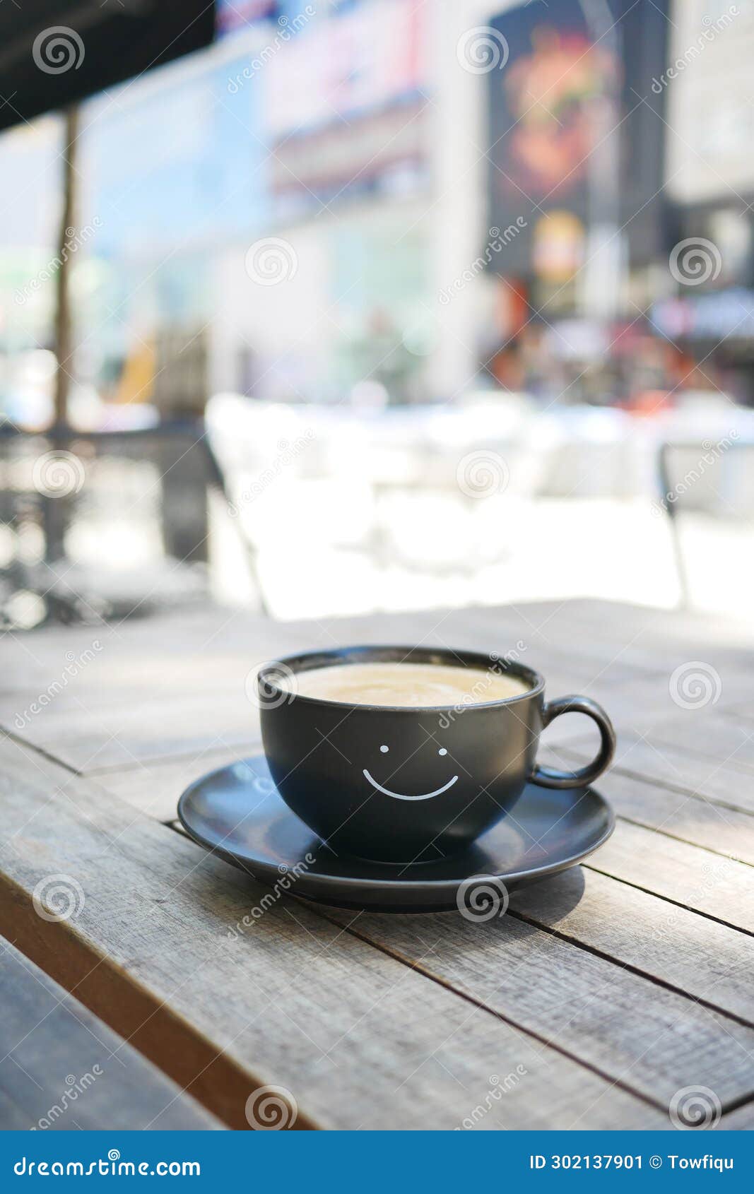 Black Coffee Cup with Smile Shape Design on it Stock Image - Image of ...