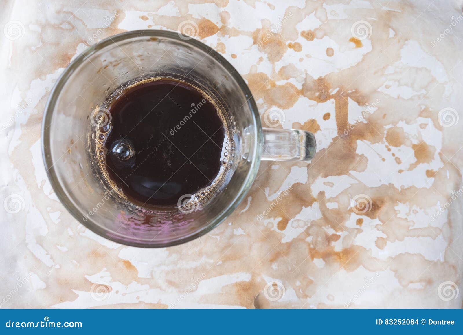 Black coffee in a glass stock photo. Image of circle - 83252084