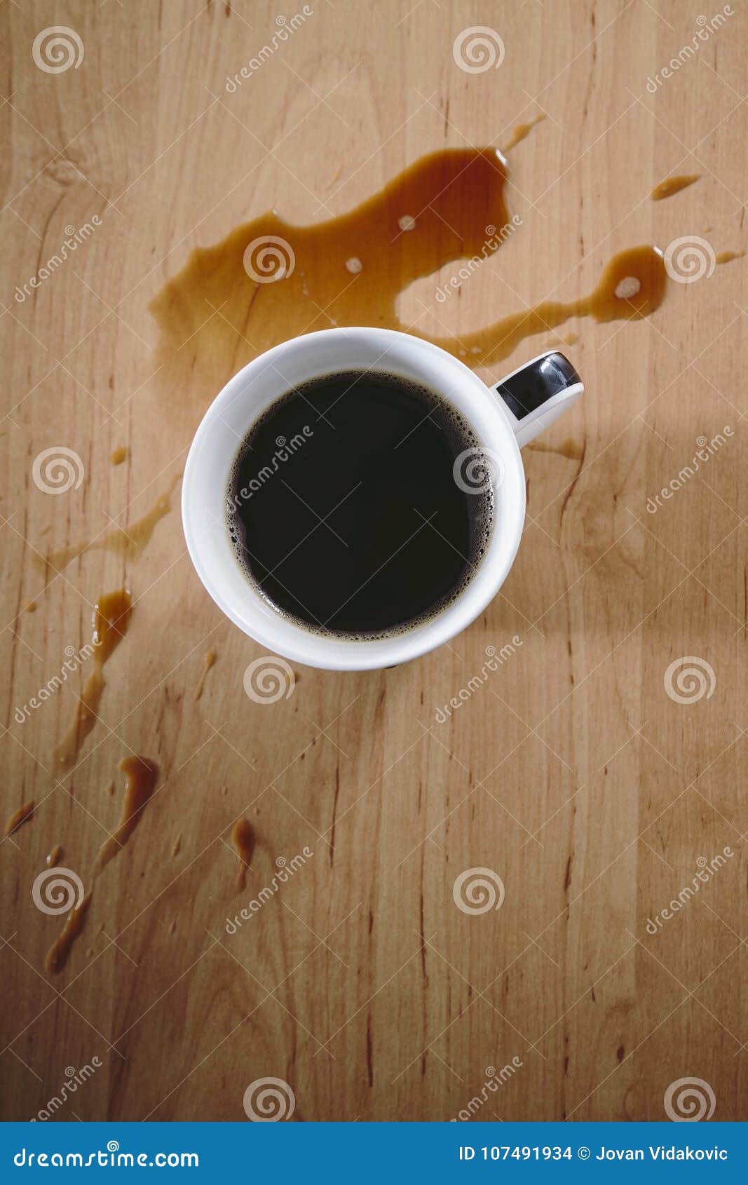 Black Coffee Spilled on a Table Stock Photo - Image of coffee, spill ...