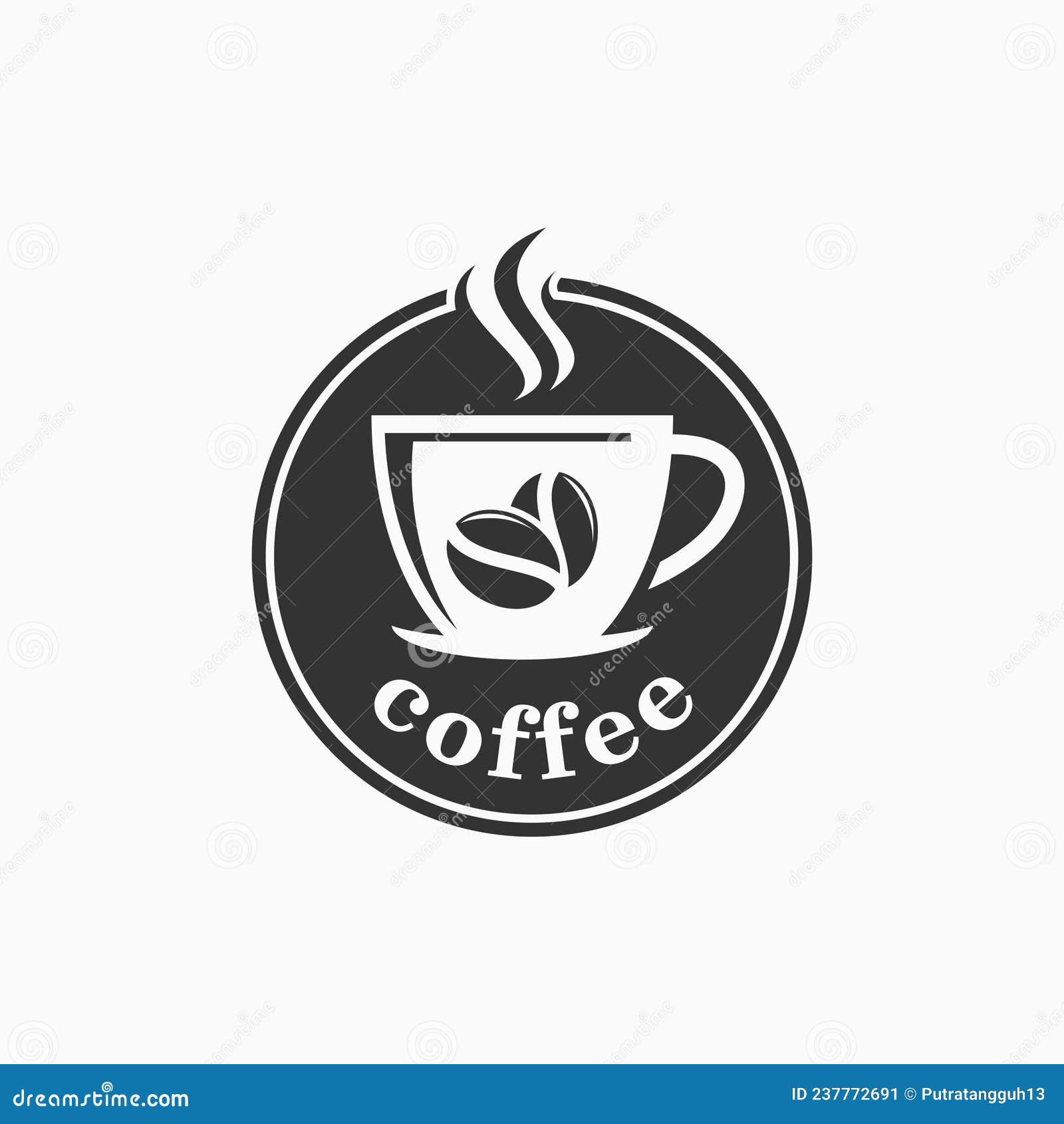 Black coffee logo design stock vector. Illustration of inspiration ...