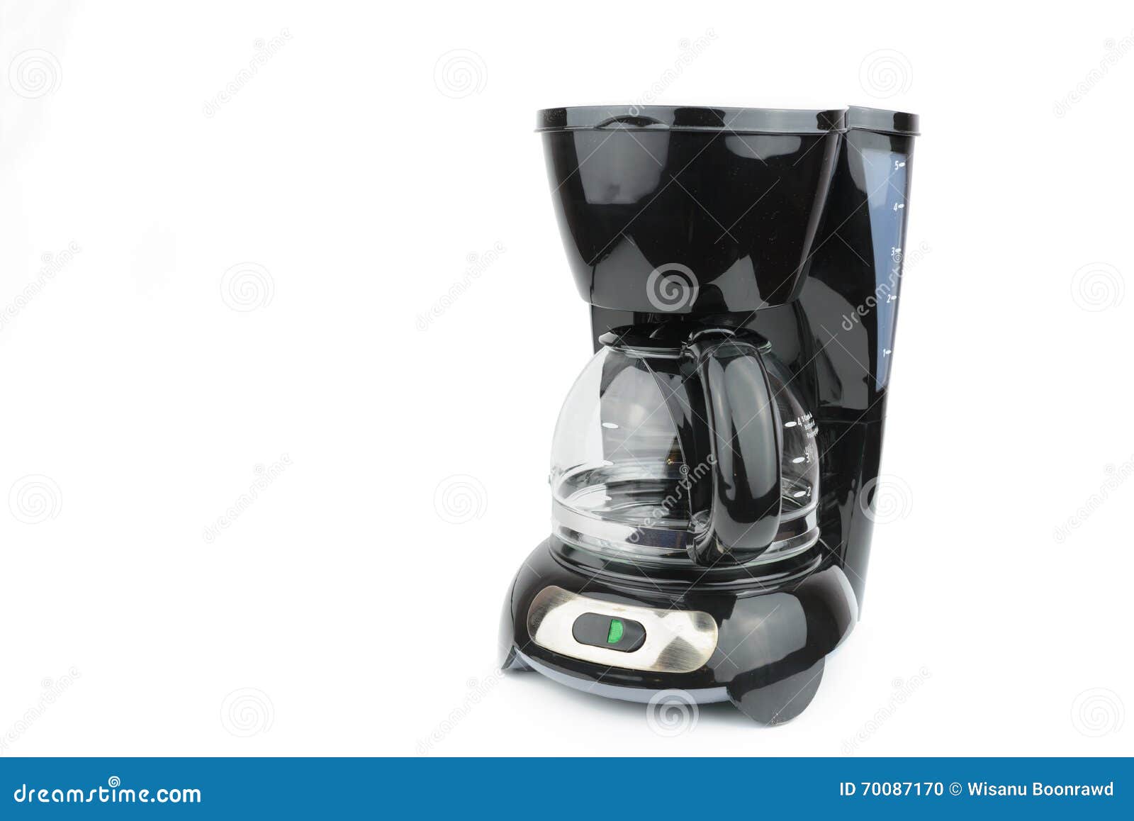 Black Coffee Maker on White Background Stock Photo - Image of isolate ...