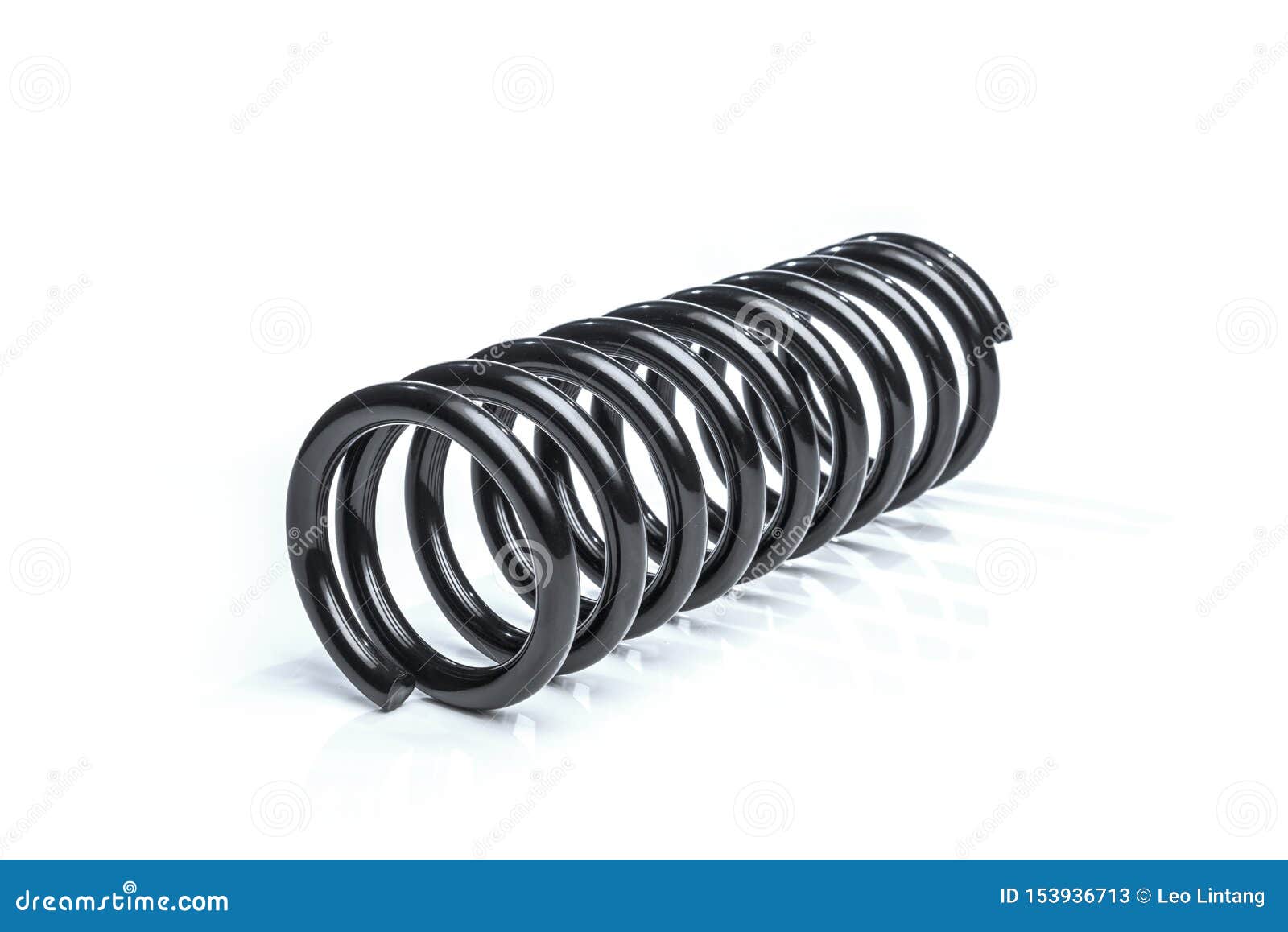 Black coil spring stock illustration. Illustration of steel - 153936713