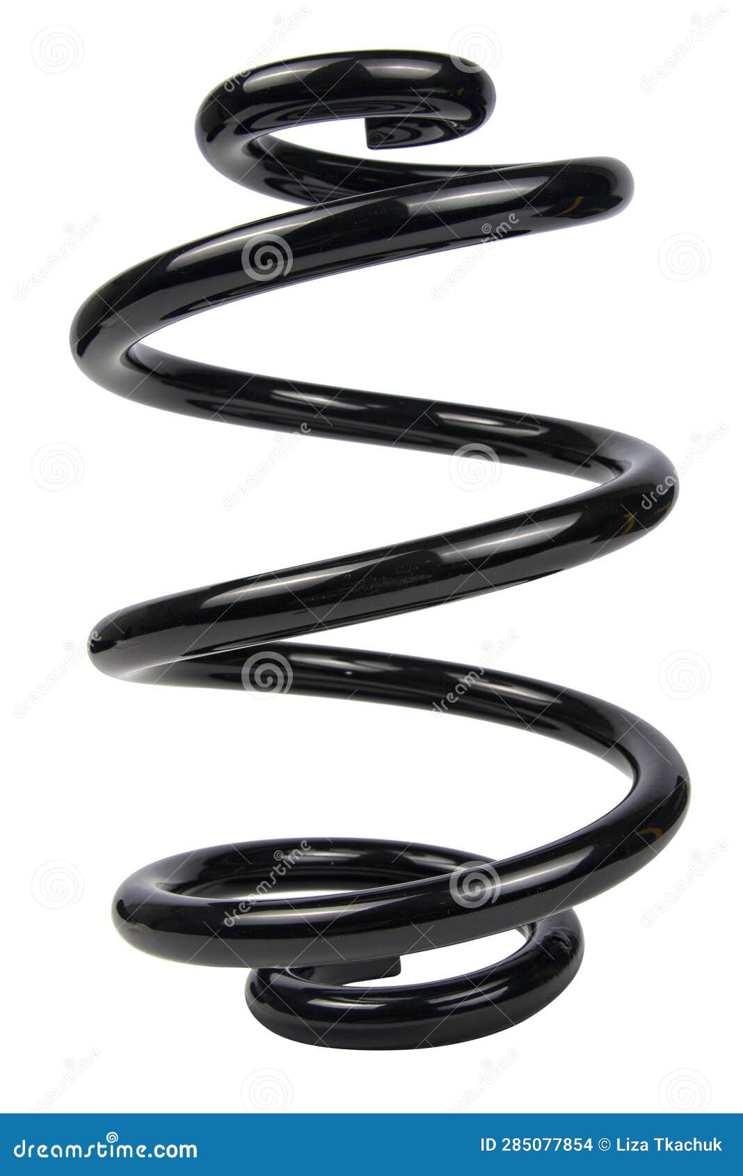 Black Coil Spring Isolated on White Background Stock Photo - Image of ...