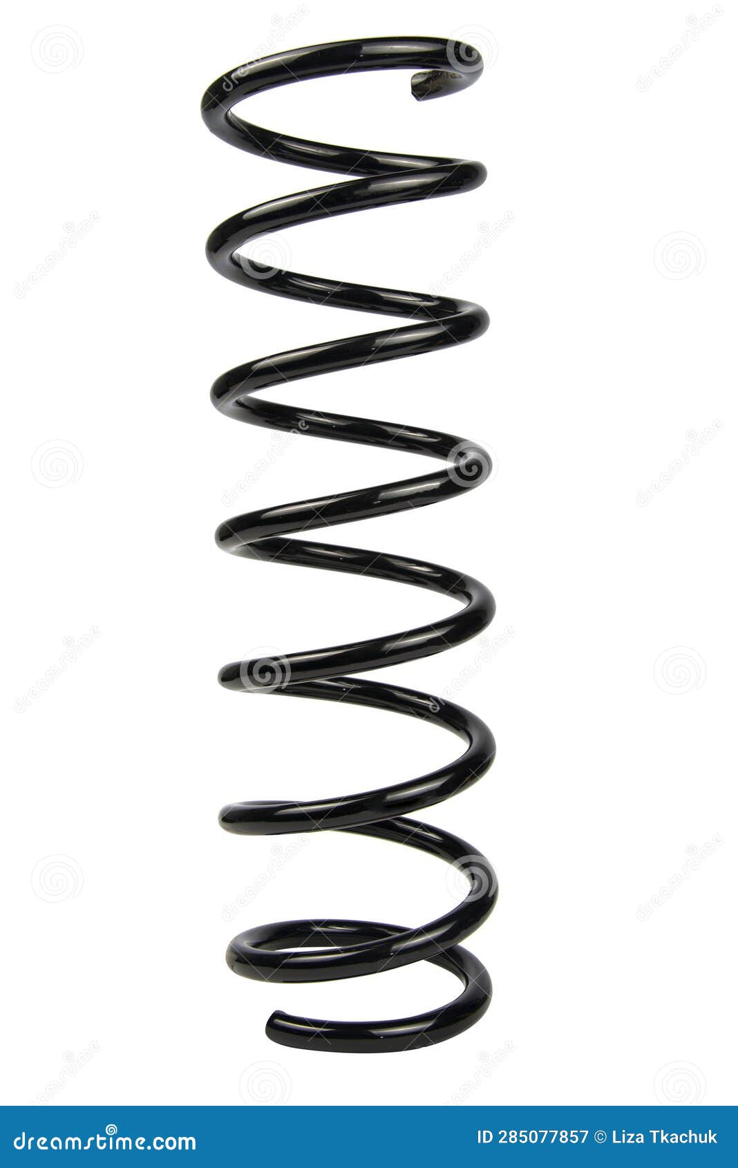 Black Coil Spring Isolated on White Background Stock Image - Image of ...