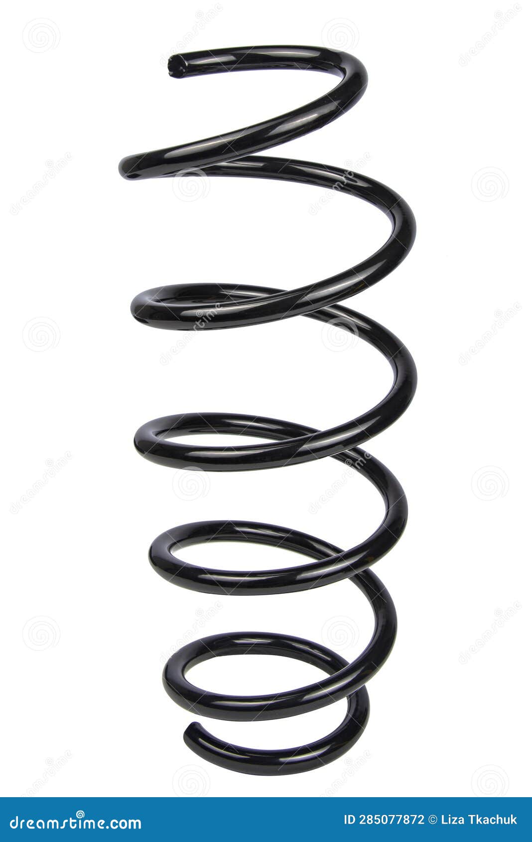 Black Coil Spring Isolated on White Background Stock Photo - Image of ...
