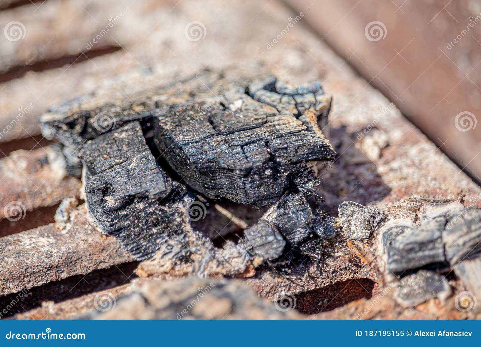 Black Cold Coals on the Grill Stock Image - Image of toad, texture ...
