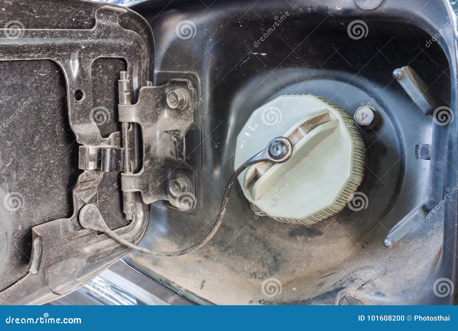 Black Color Car Fuel Cap Opened Stock Photo - Image of service, energy ...
