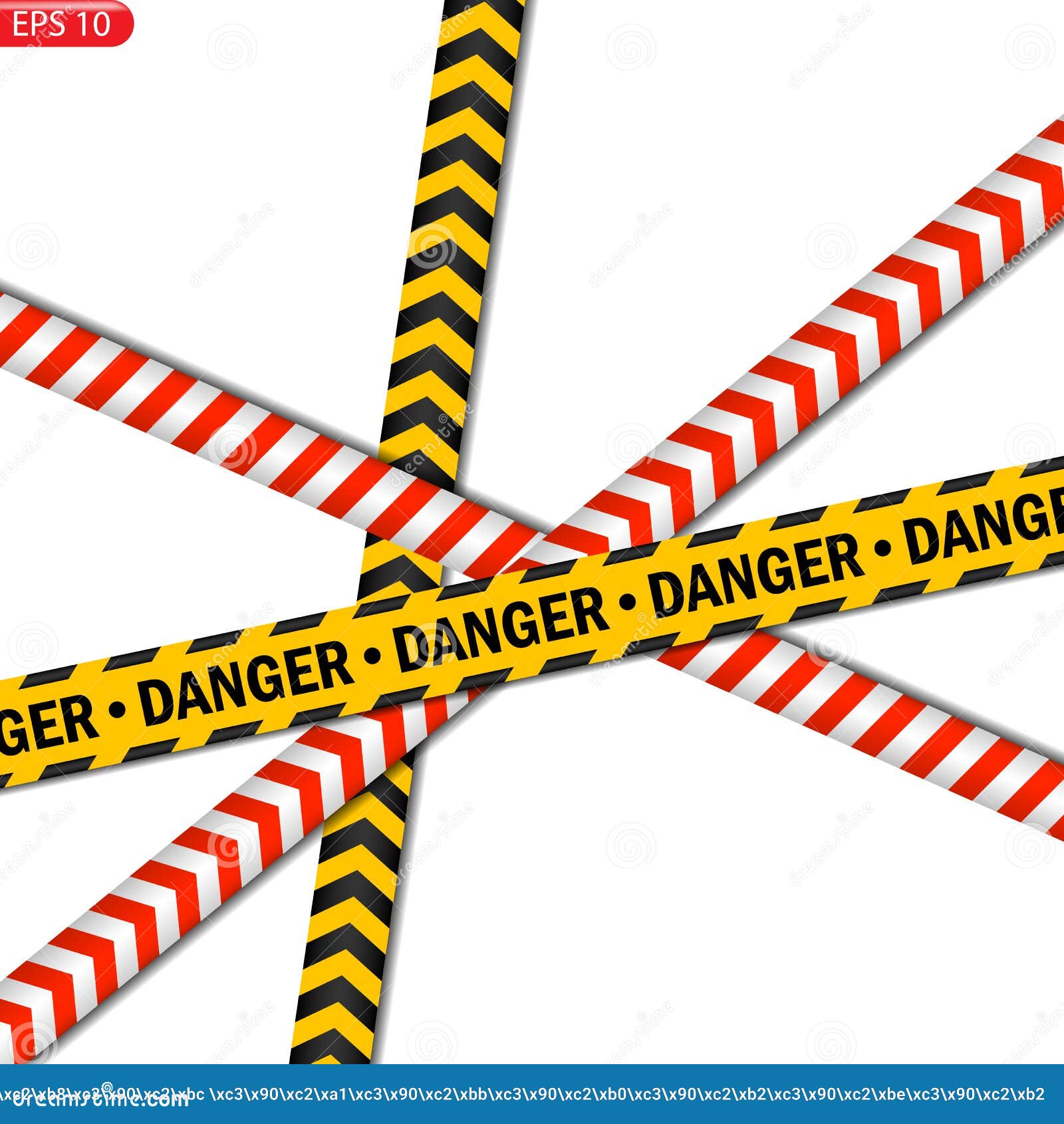 Black and Color Caution Lines Isolated Stock Vector - Illustration of ...